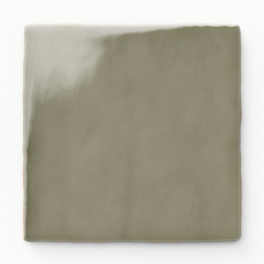 Mikayla 5x5 Glossy Ceramic Tile in Olive