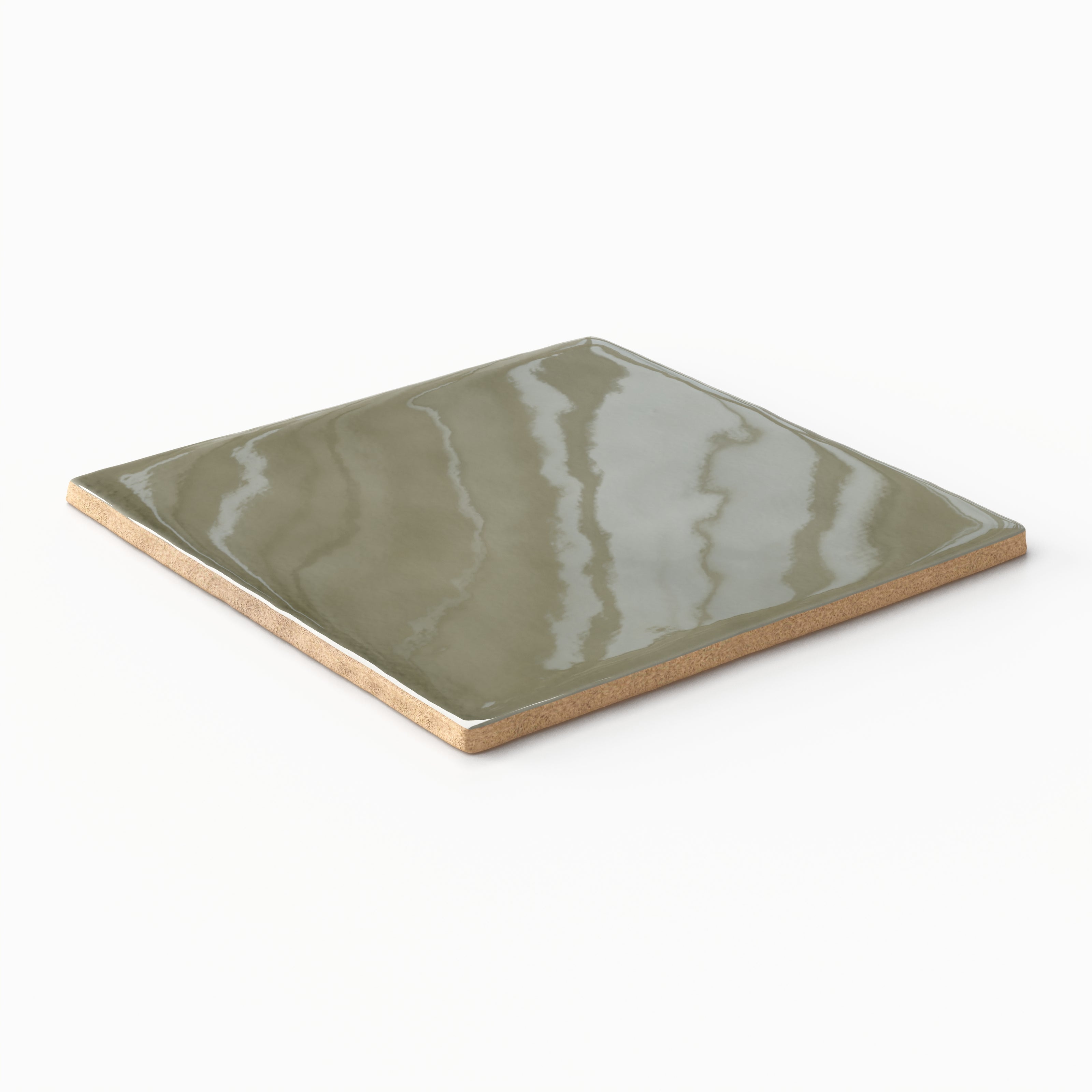 Mikayla 5x5 Glossy Ceramic Tile in Olive