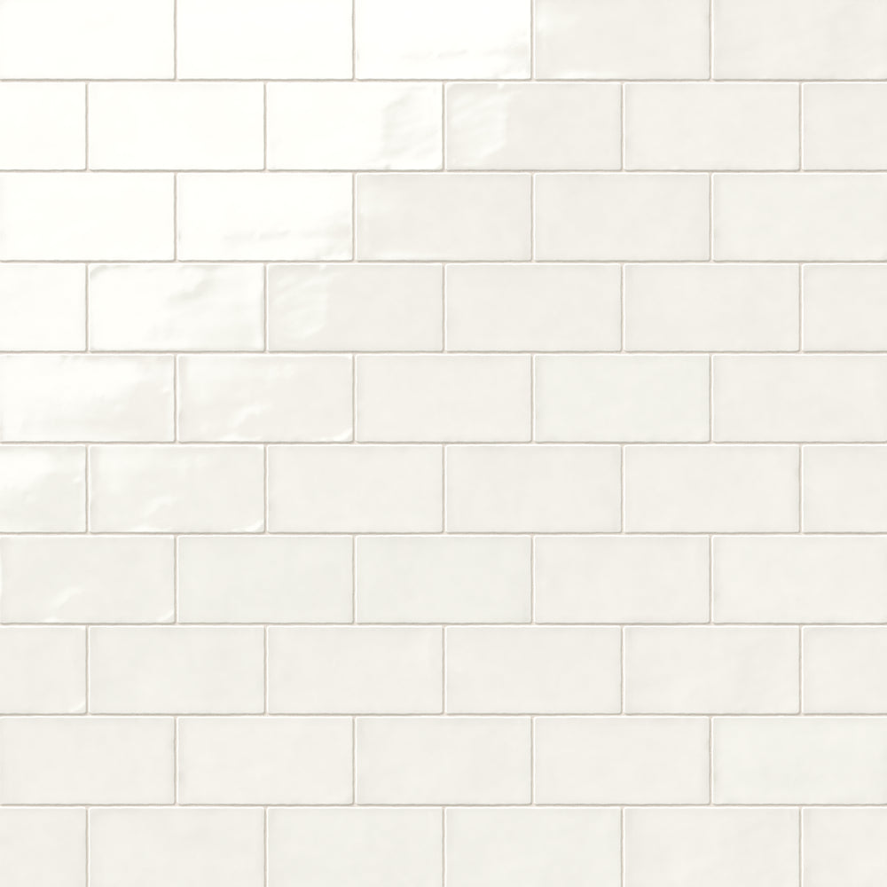 Mikayla 2.5x5 Glossy Ceramic Tile in Eggshell