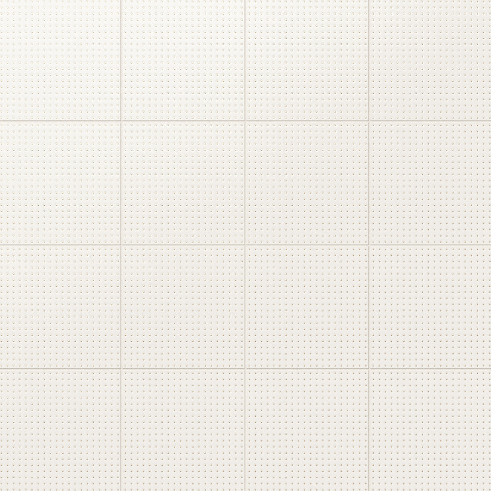 Kira 12x12 Satin Ceramic Tile in Dots White