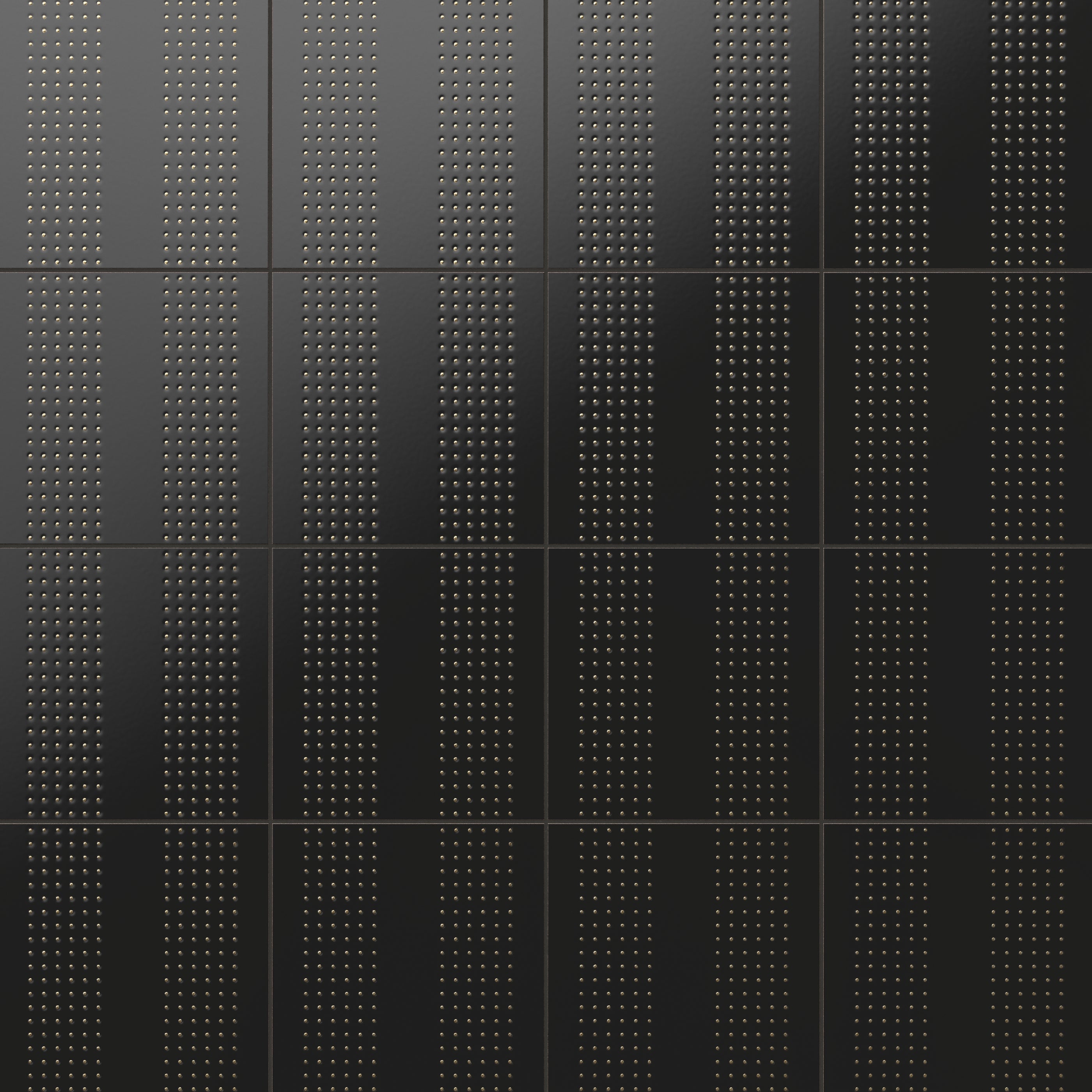 Kira 12x12 Satin Ceramic Tile in Striped Dots Black