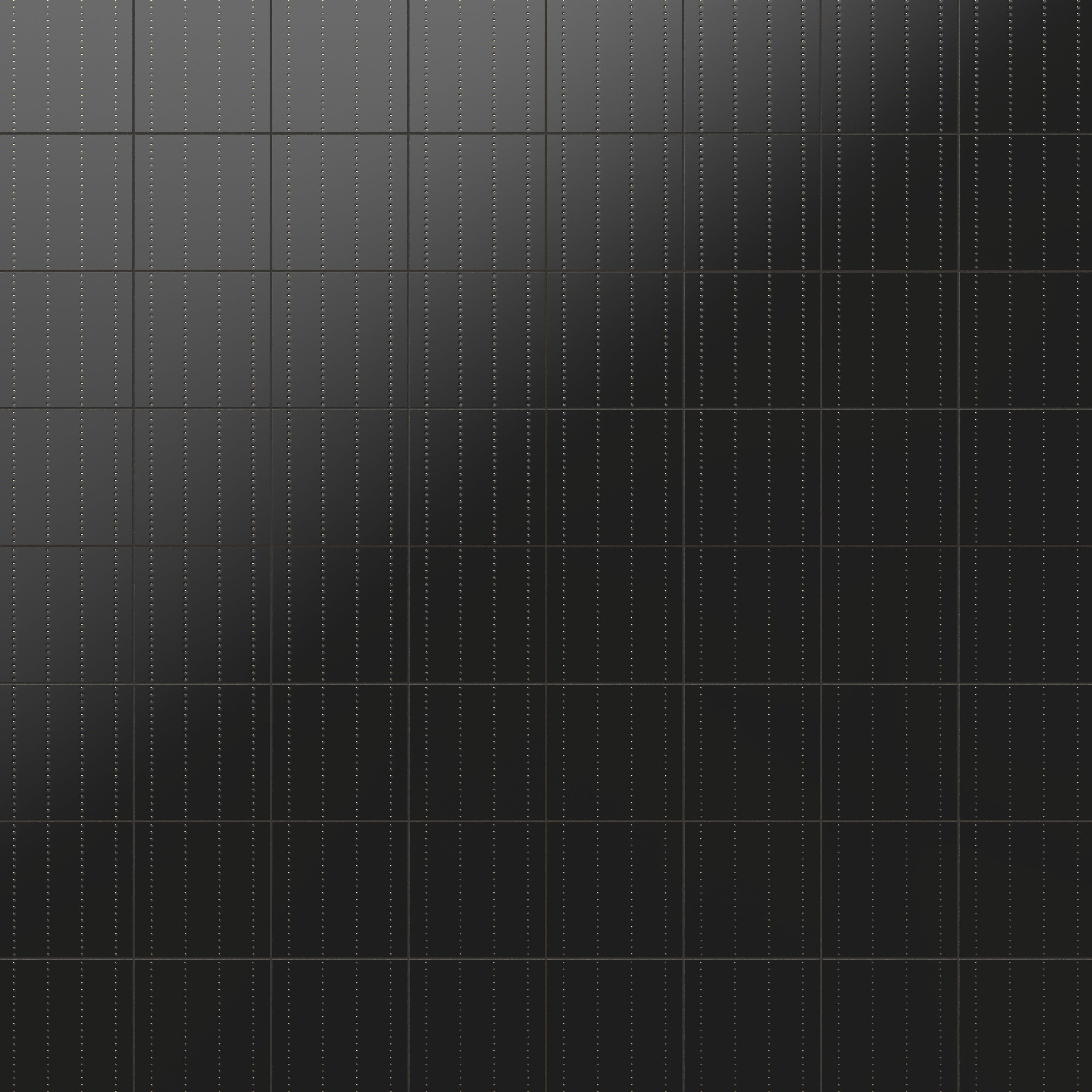 Kira 12x12 Satin Ceramic Tile in Dotted Lines Black