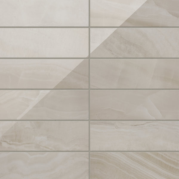 Giselle 4x12 Glossy Ceramic Tile in Shell