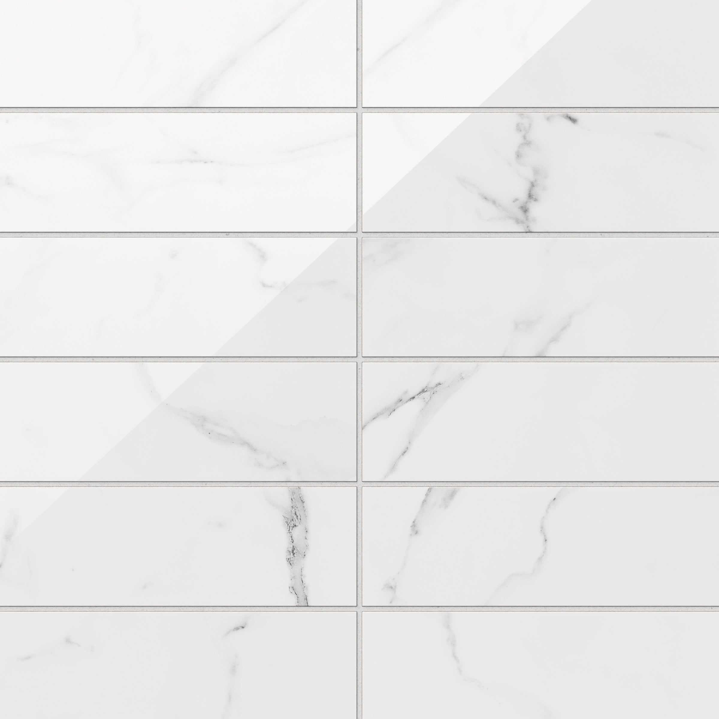 Julianna 4x12 Glossy Ceramic Tile in Carrara