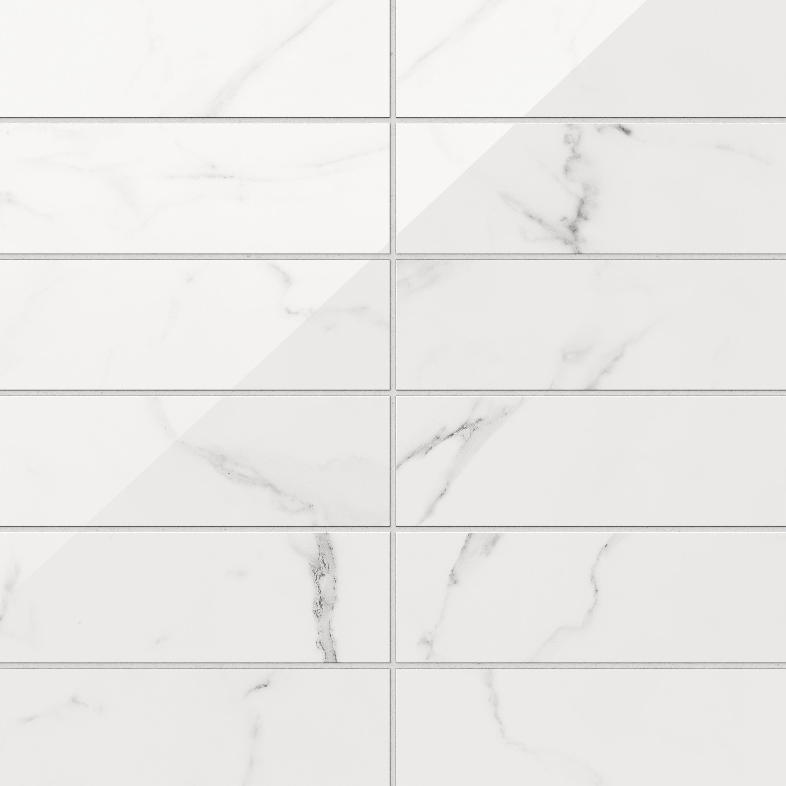 Julianna 4x12 Glossy Ceramic Tile in Carrara