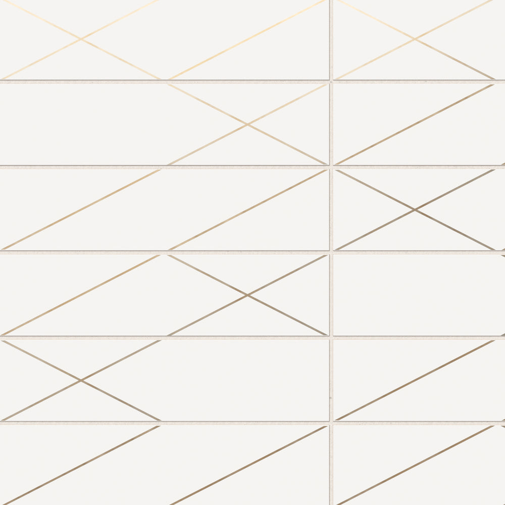 Braxton 4x16 Glossy Ceramic Tile in Gold