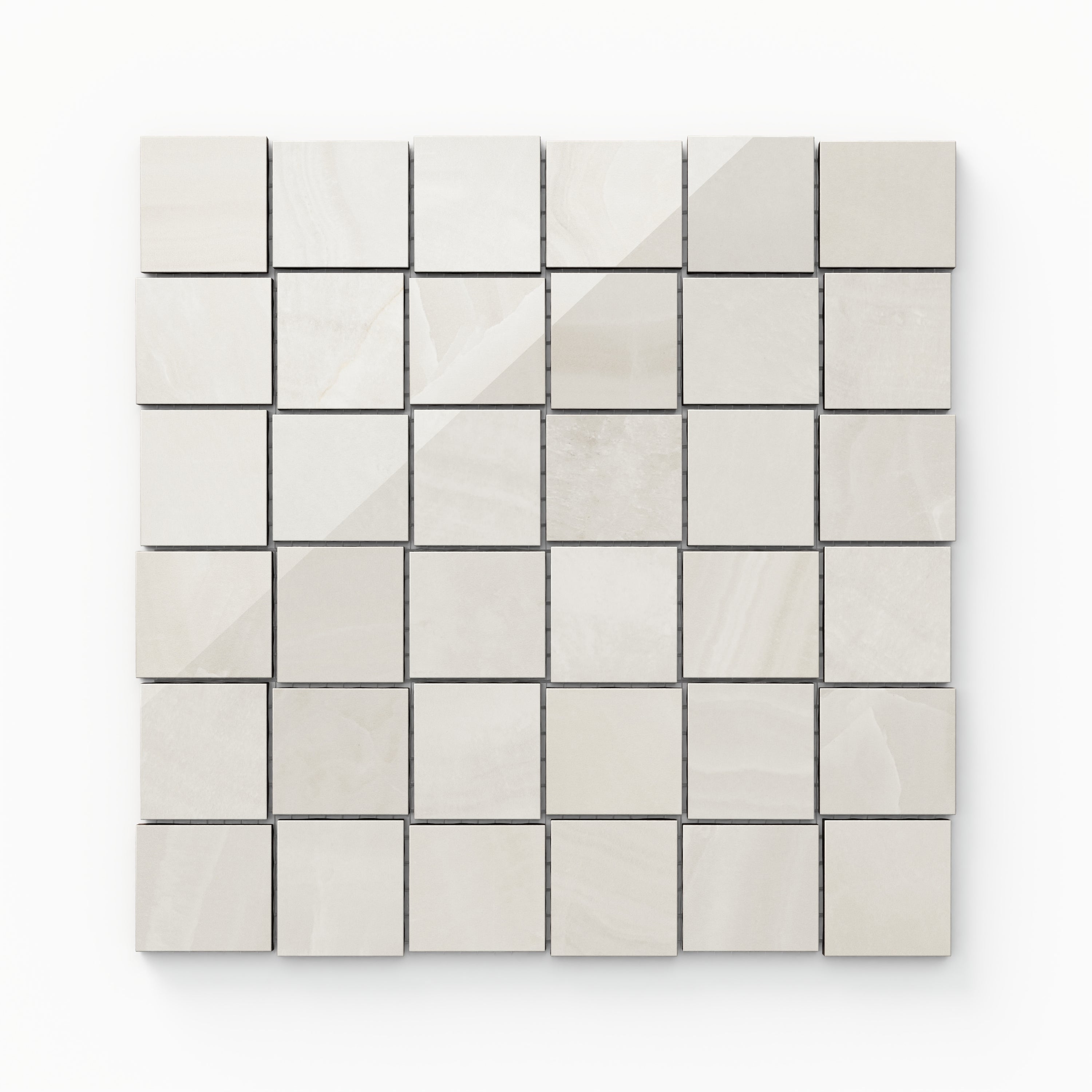 Giselle 2x2 Polished Porcelain Mosaic Tile in Shell