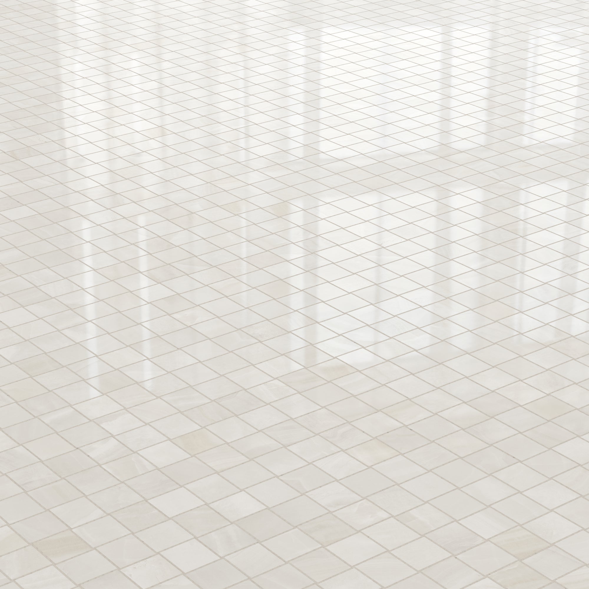 Giselle 2x2 Polished Porcelain Mosaic Tile in Shell