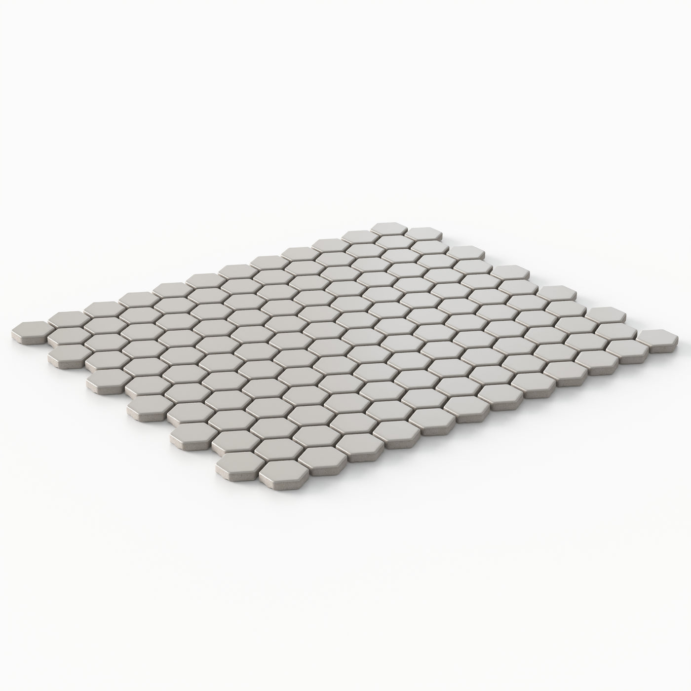 Levi 12x12 Matte Porcelain 1x1 Hexagon Mosaic Tile in Grey
