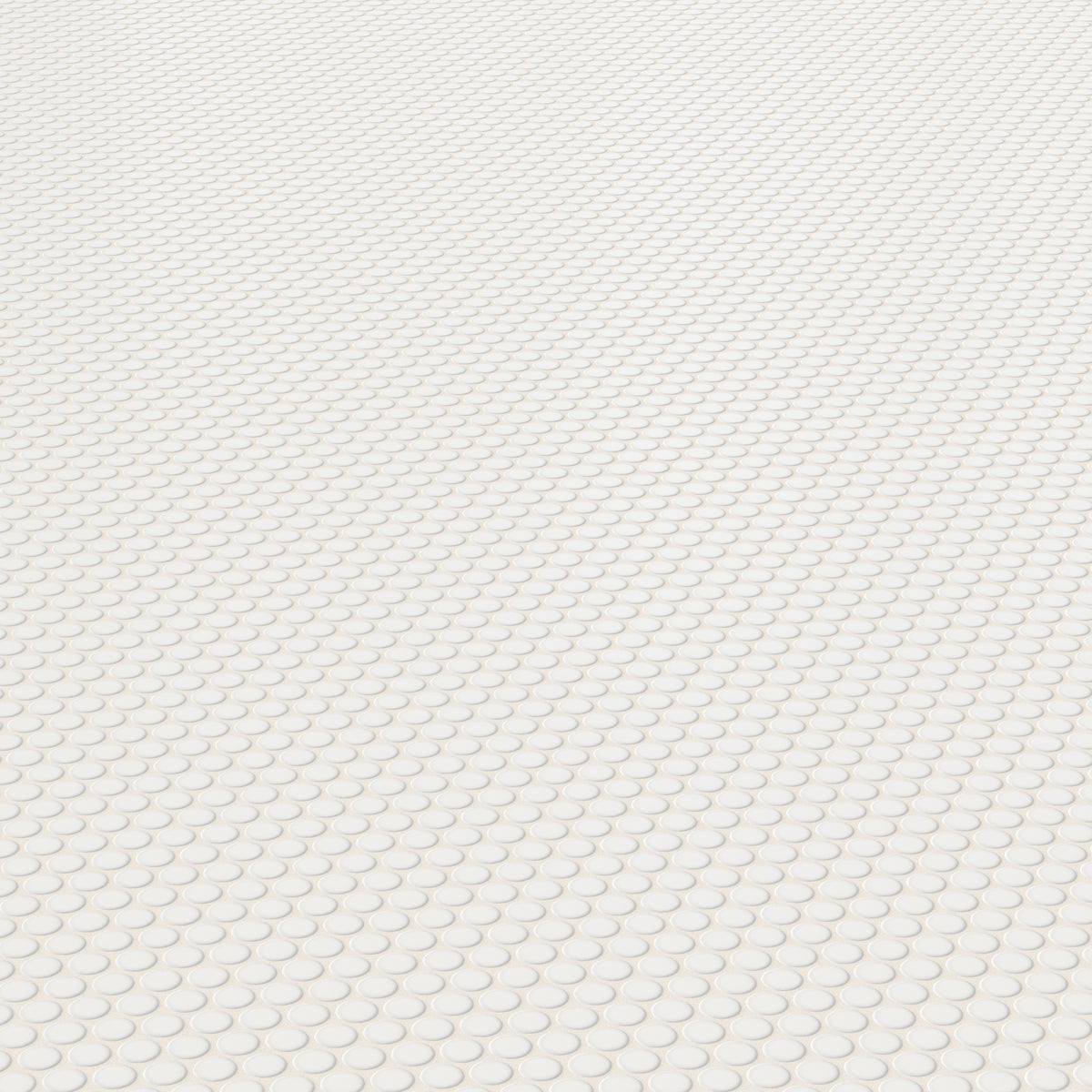 Ollie 3/4x3/4 Matte Porcelain Mosaic Penny Round Tile in White