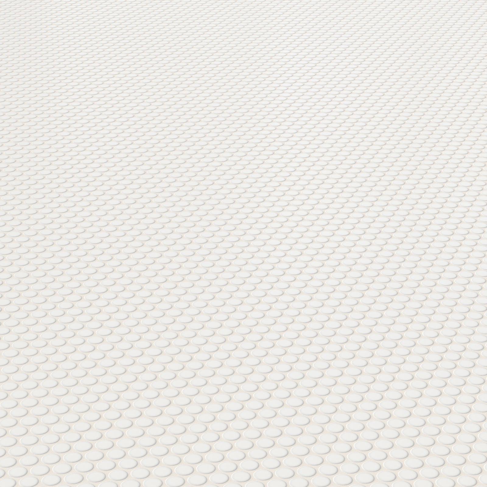 Ollie 3/4x3/4 Matte Porcelain Mosaic Penny Round Tile in White