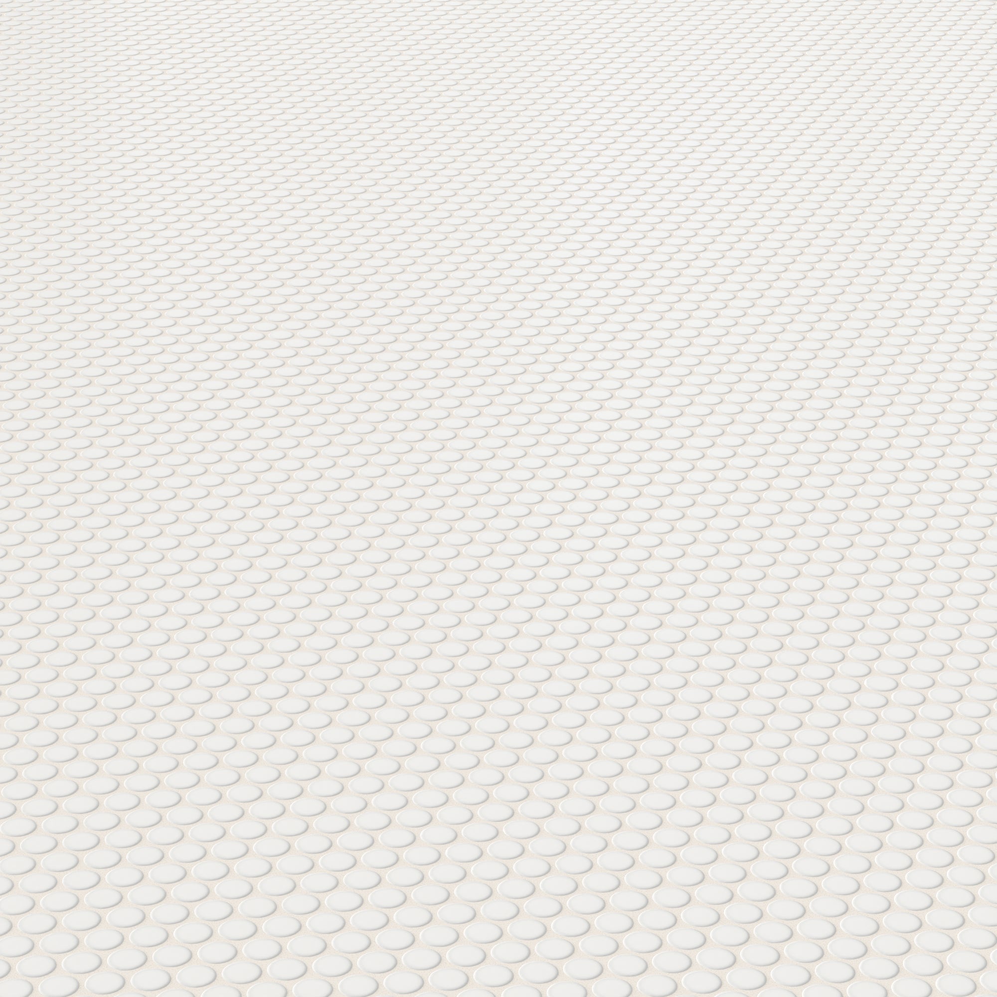 Ollie 3/4x3/4 Matte Porcelain Mosaic Penny Round Tile in White