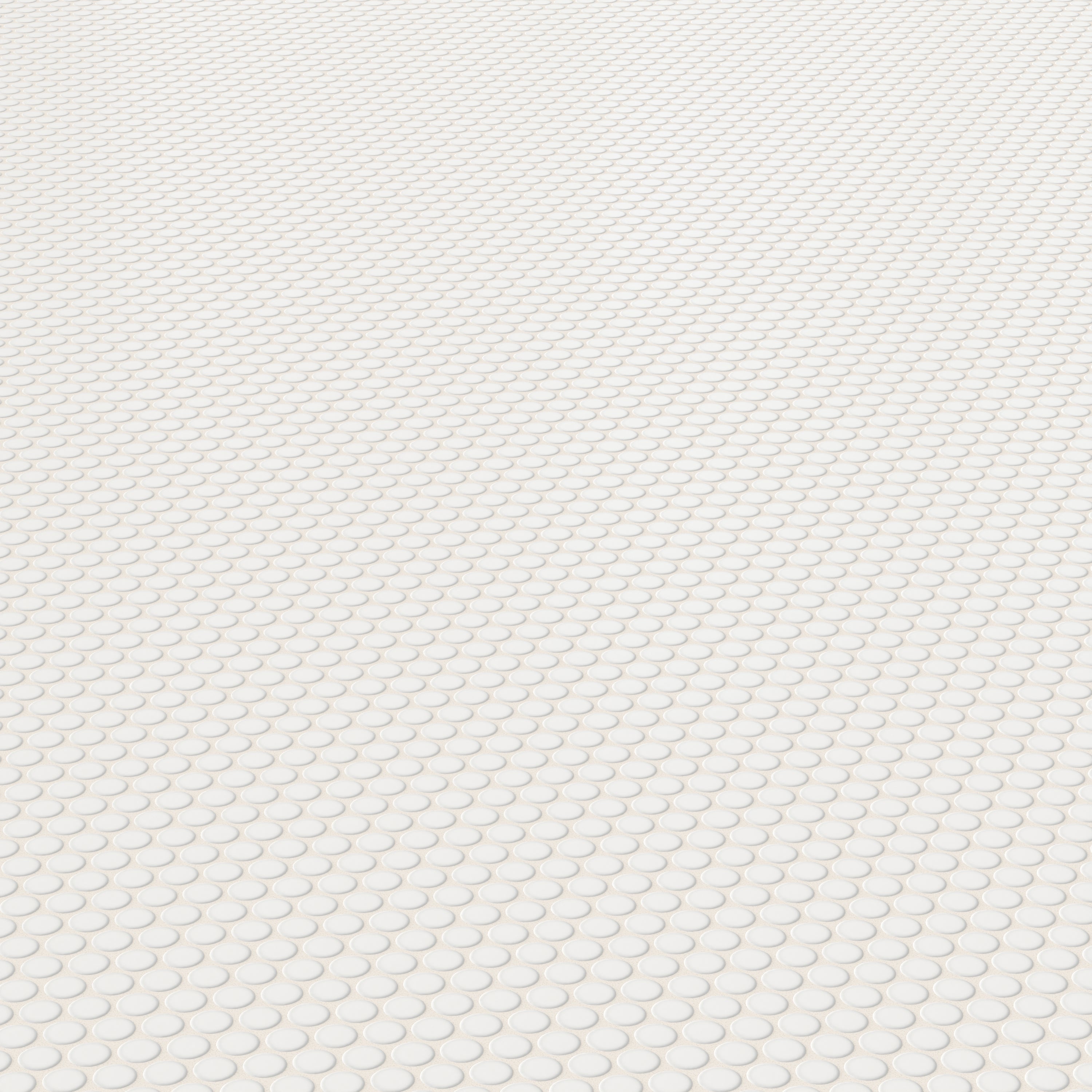 Ollie 3/4x3/4 Matte Porcelain Mosaic Penny Round Tile in White