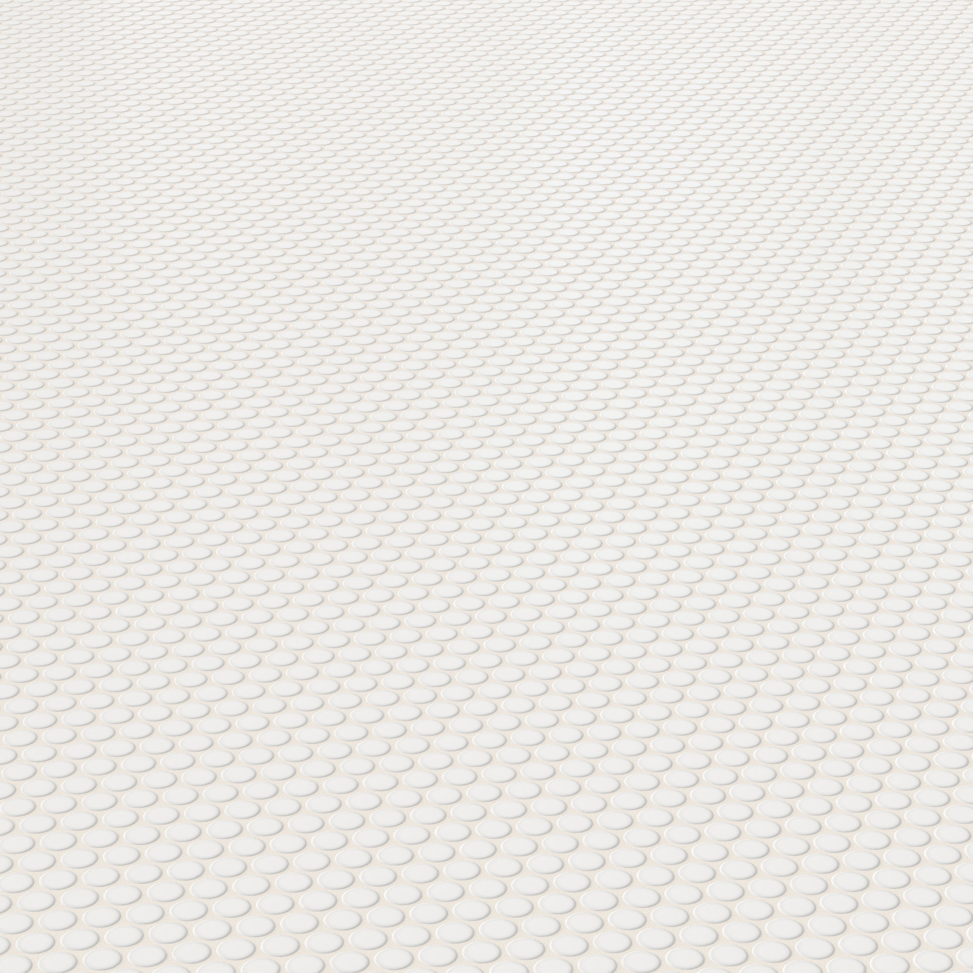 Ollie 3/4x3/4 Matte Porcelain Mosaic Penny Round Tile in White