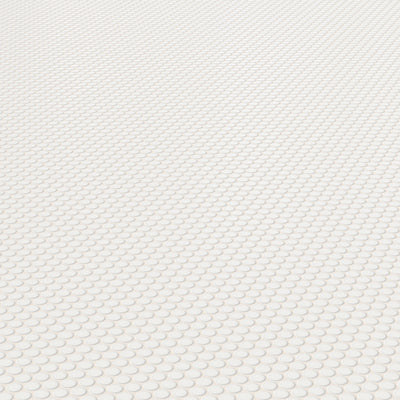 Ollie 3/4x3/4 Matte Porcelain Mosaic Penny Round Tile in White