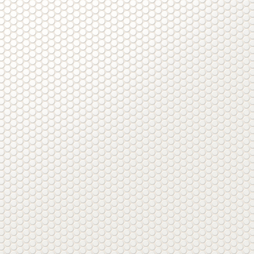 Ollie 3/4x3/4 Matte Porcelain Mosaic Penny Round Tile in White