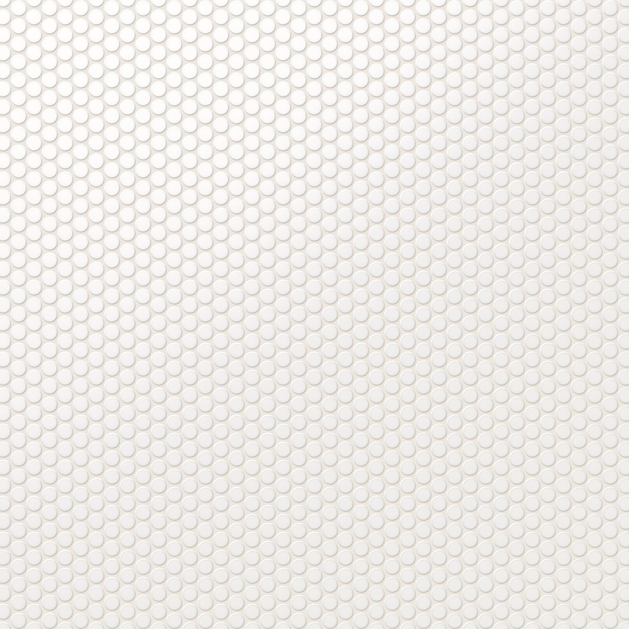 Ollie 3/4x3/4 Matte Porcelain Mosaic Penny Round Tile in White