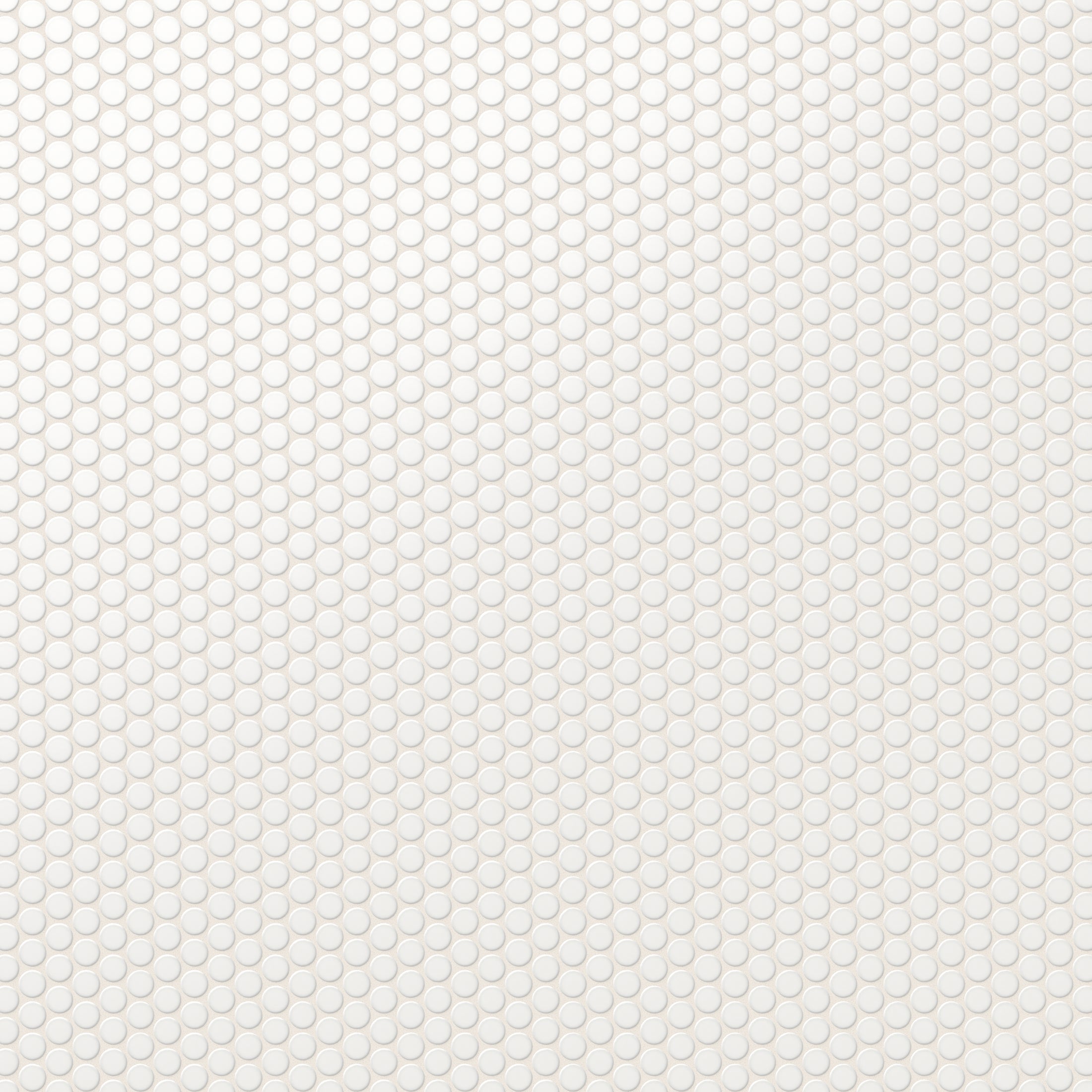 Ollie 3/4x3/4 Matte Porcelain Mosaic Penny Round Tile in White