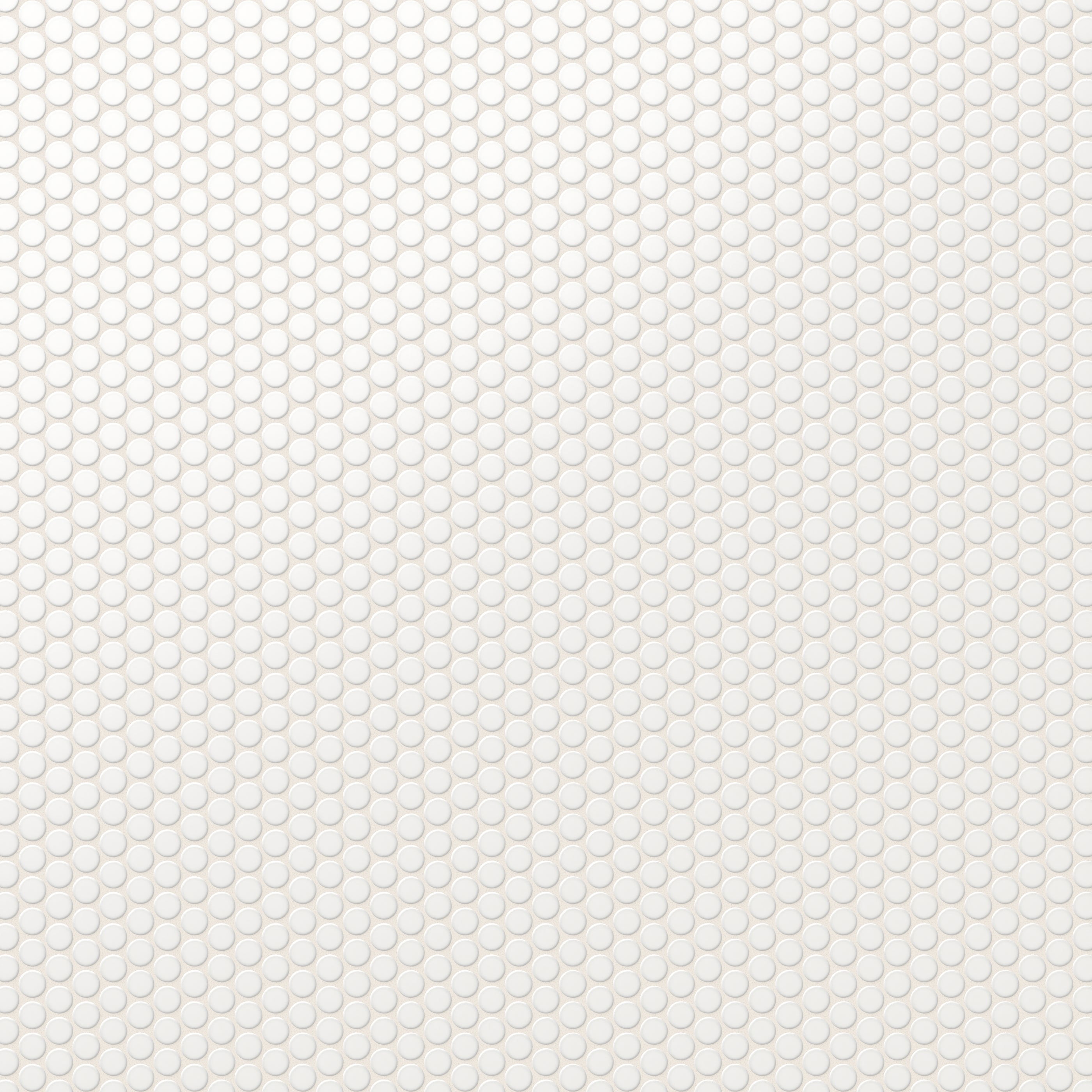 Ollie 3/4x3/4 Matte Porcelain Mosaic Penny Round Tile in White