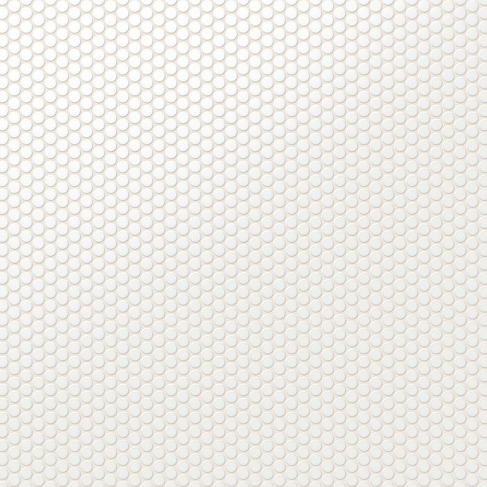 Ollie 3/4x3/4 Matte Porcelain Mosaic Penny Round Tile in White