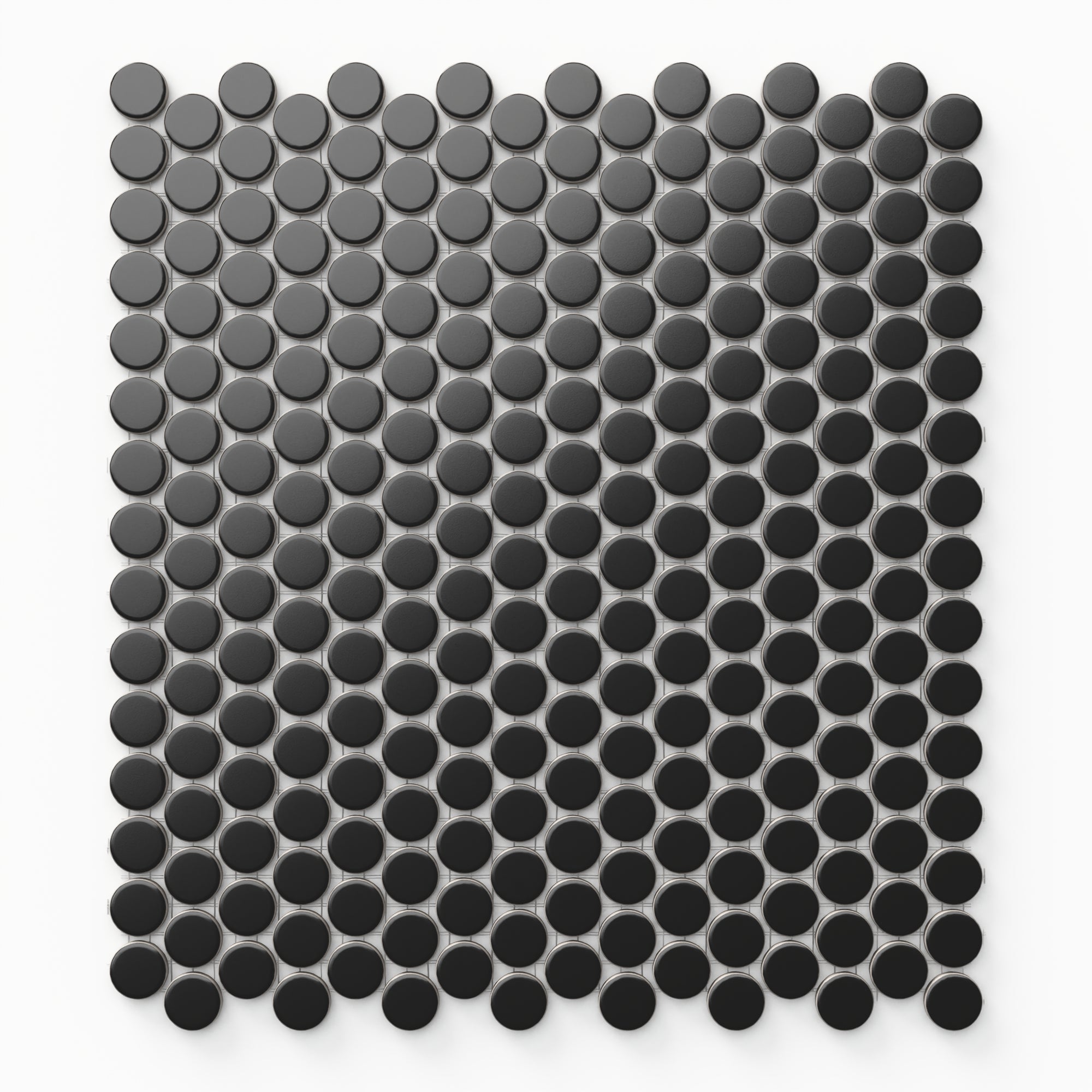 Ollie 3/4x3/4 Matte Porcelain Mosaic Penny Round Tile in Black