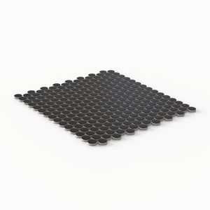 Ollie 3/4x3/4 Matte Porcelain Mosaic Penny Round Tile in Black