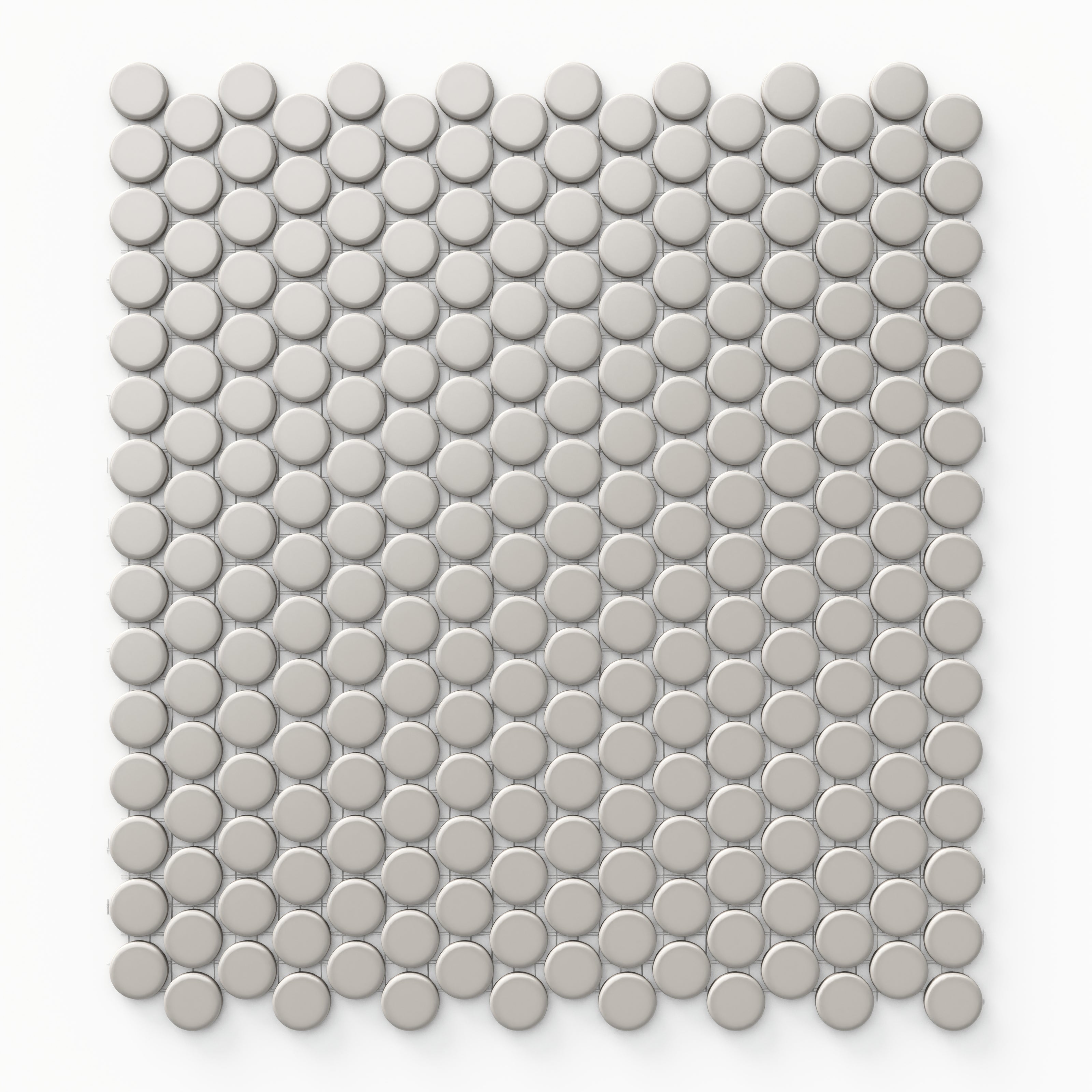 Ollie 3/4x3/4 Matte Porcelain Mosaic Penny Round Tile in Grey