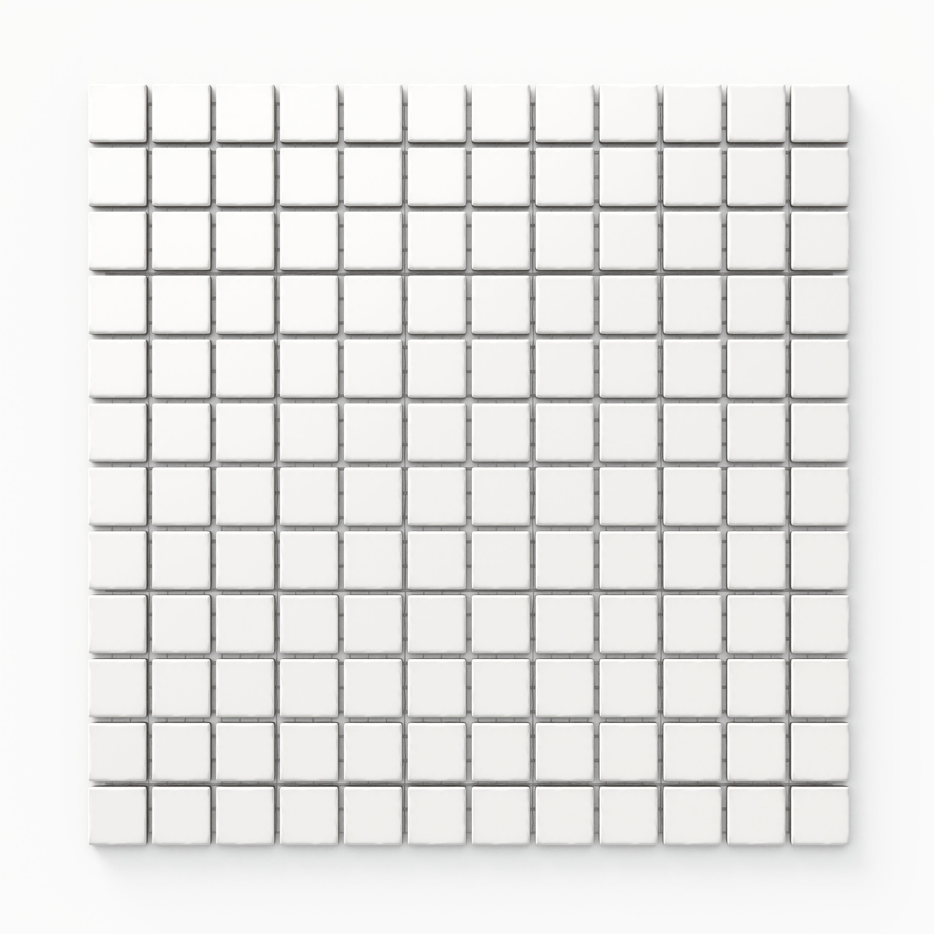 Levi 12x12 Matte Porcelain 1x1 Square Mosaic Tile in White