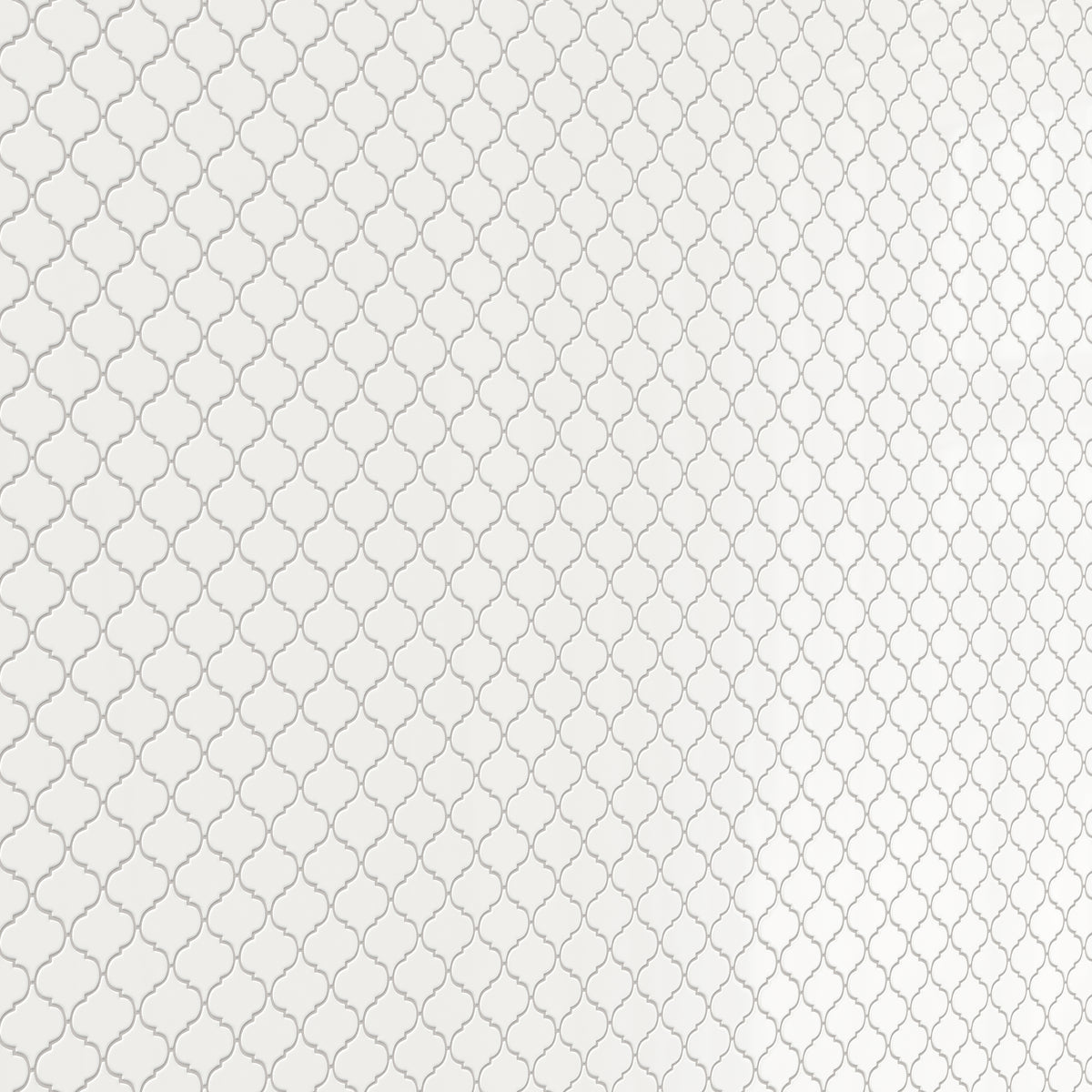 Mabel 12x12 Glossy Porcelain Lantern Mosaic Tile in White