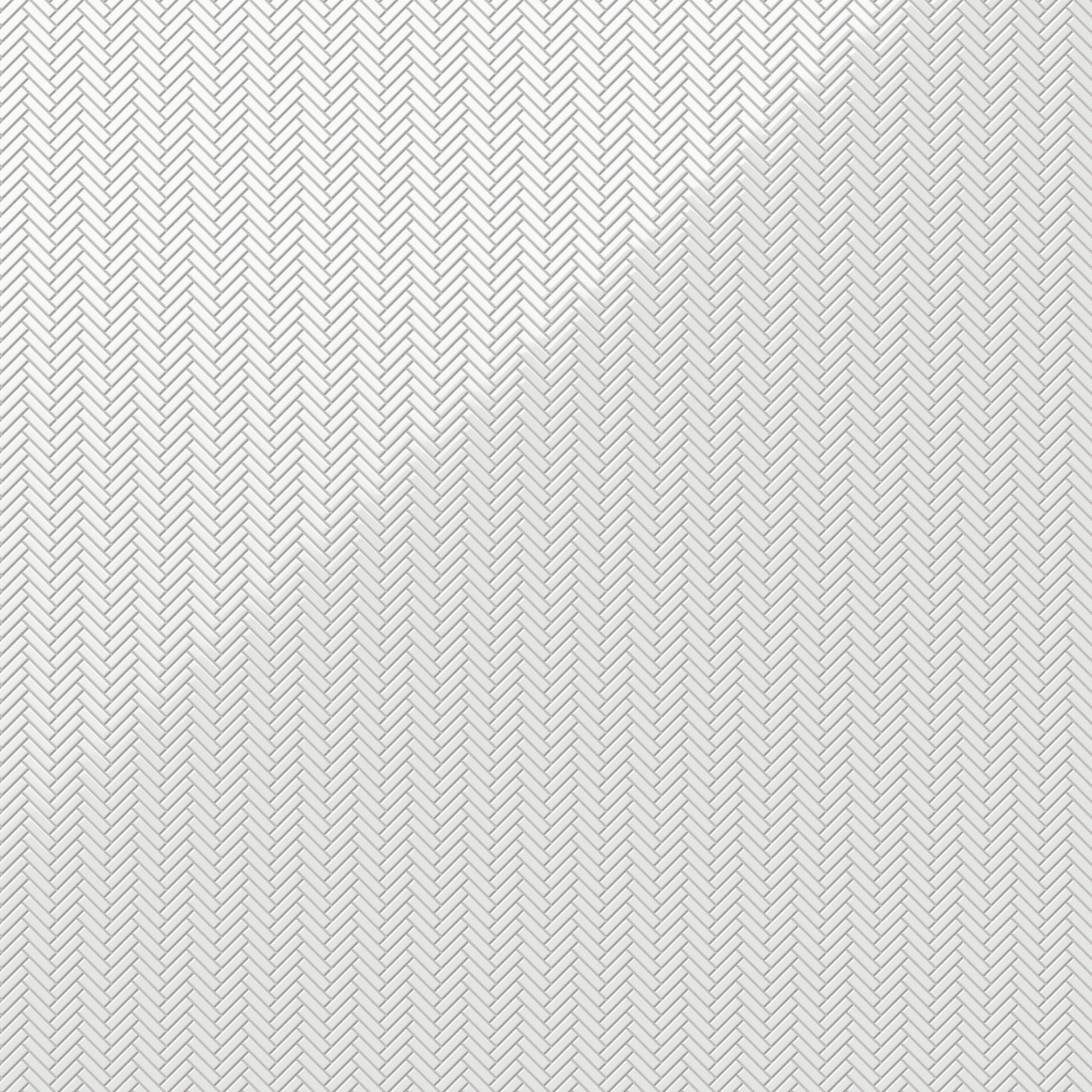 Maggie 12x12 Glossy Porcelain Herringbone Mosaic Tile in White