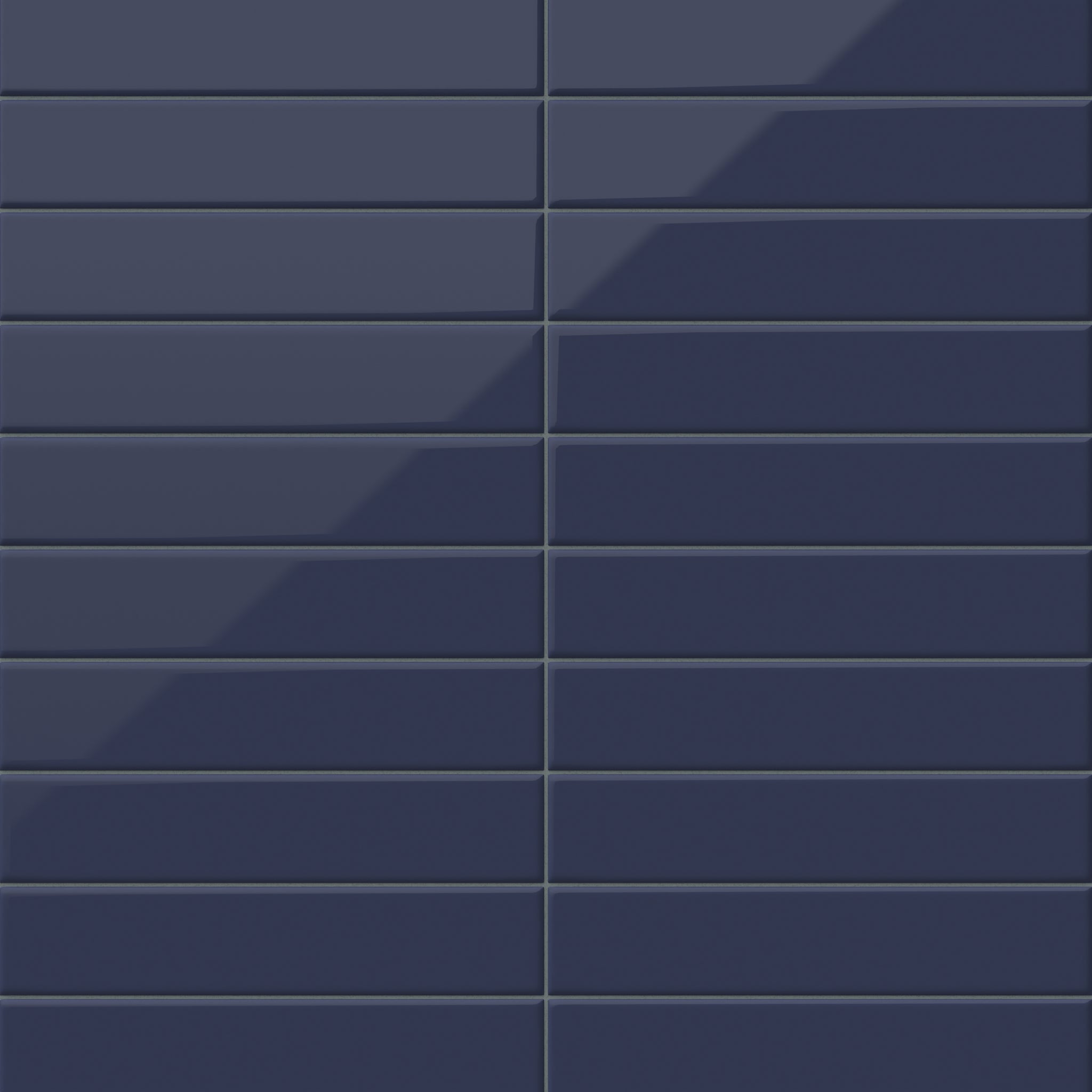 Reagan 2x10 Glossy Ceramic Tile in Navy