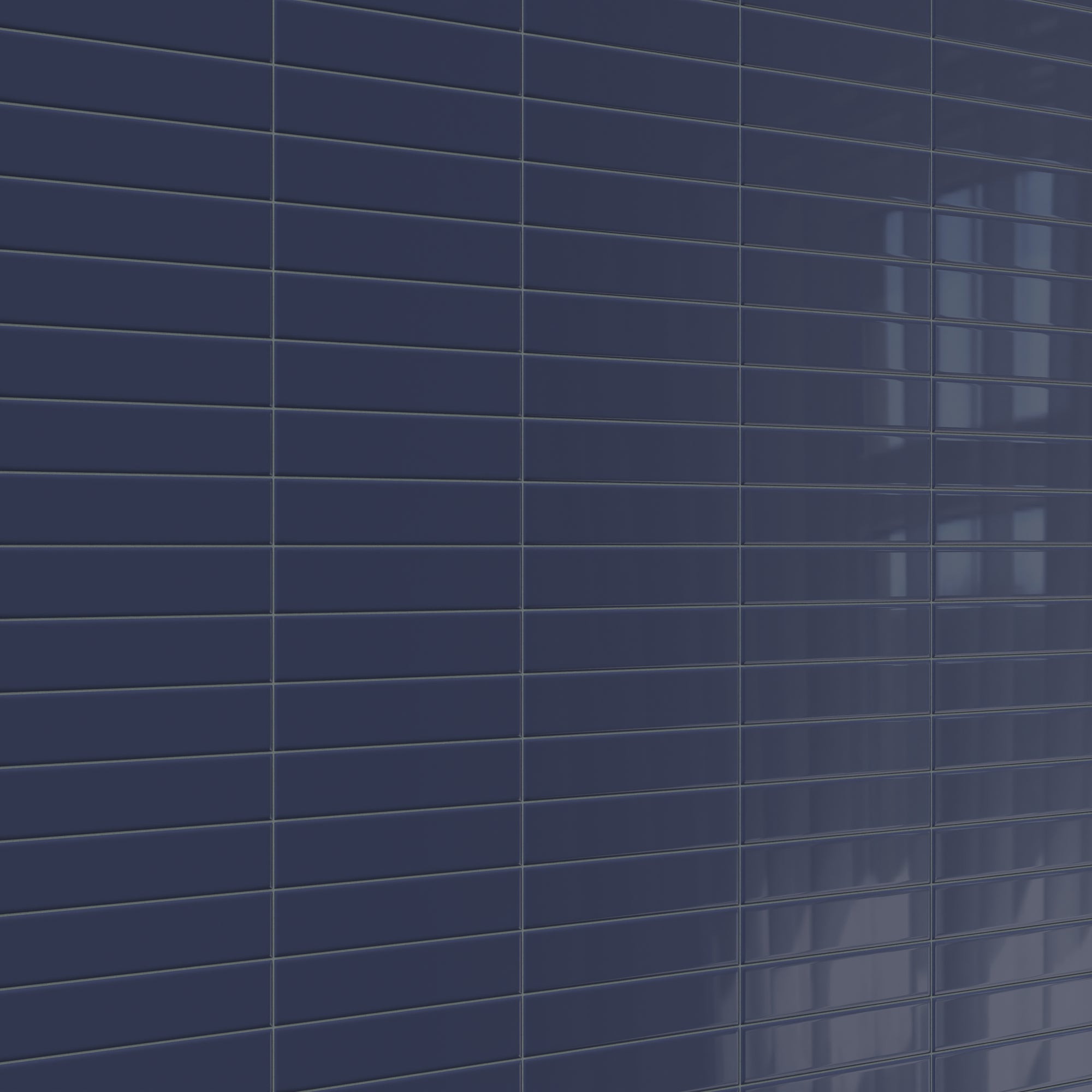 Reagan 2x10 Glossy Ceramic Tile in Navy