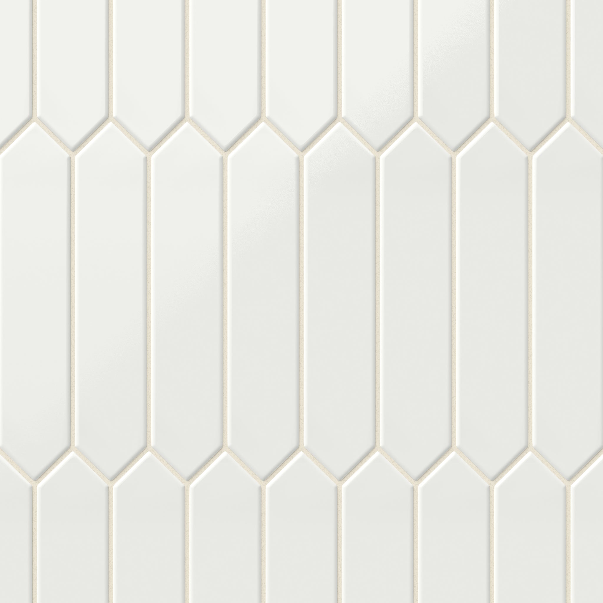 Reagan 2x10 Glossy Ceramic Picket Tile in Cloud