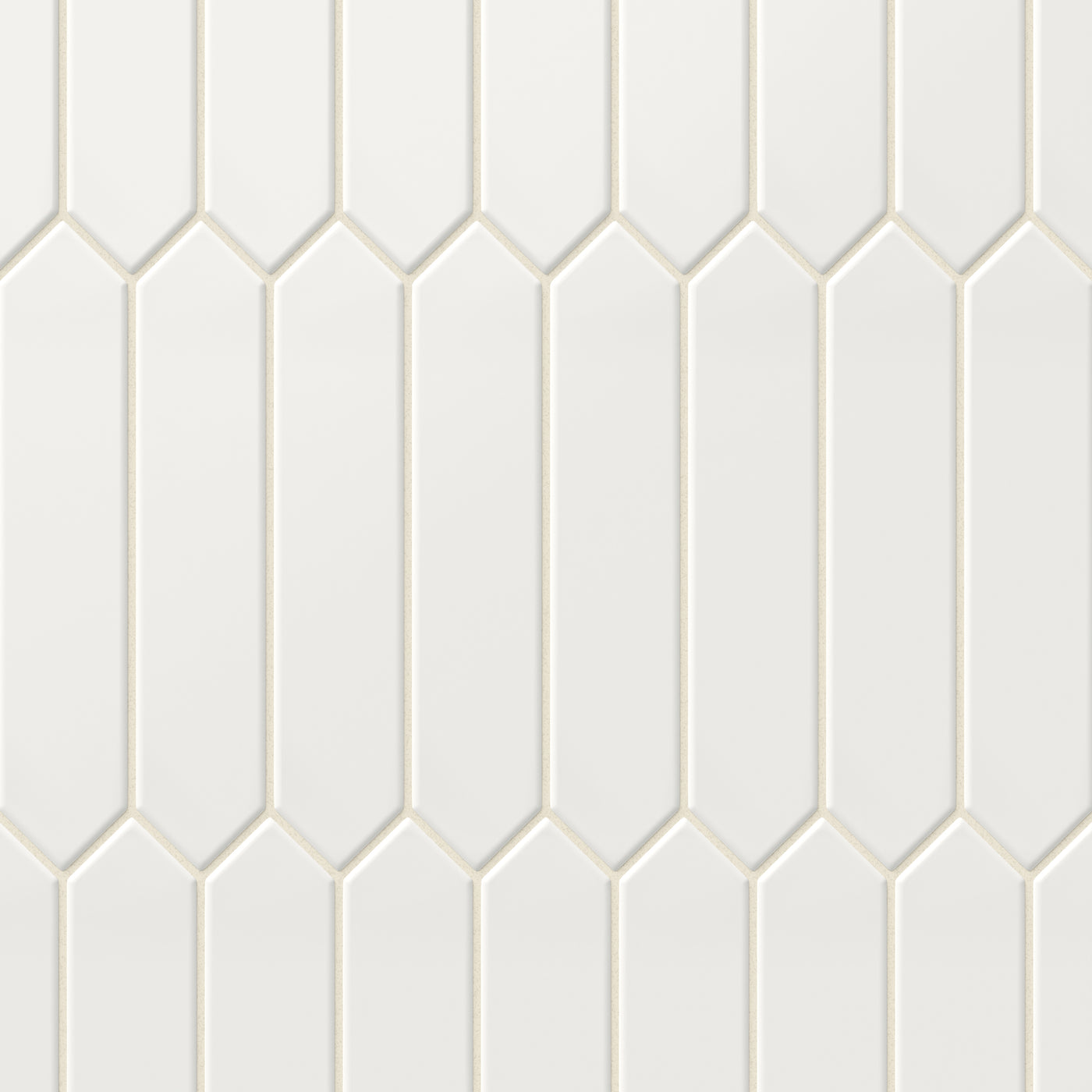 Reagan 2 x 10 Matte Ceramic Picket Tile in Blanco