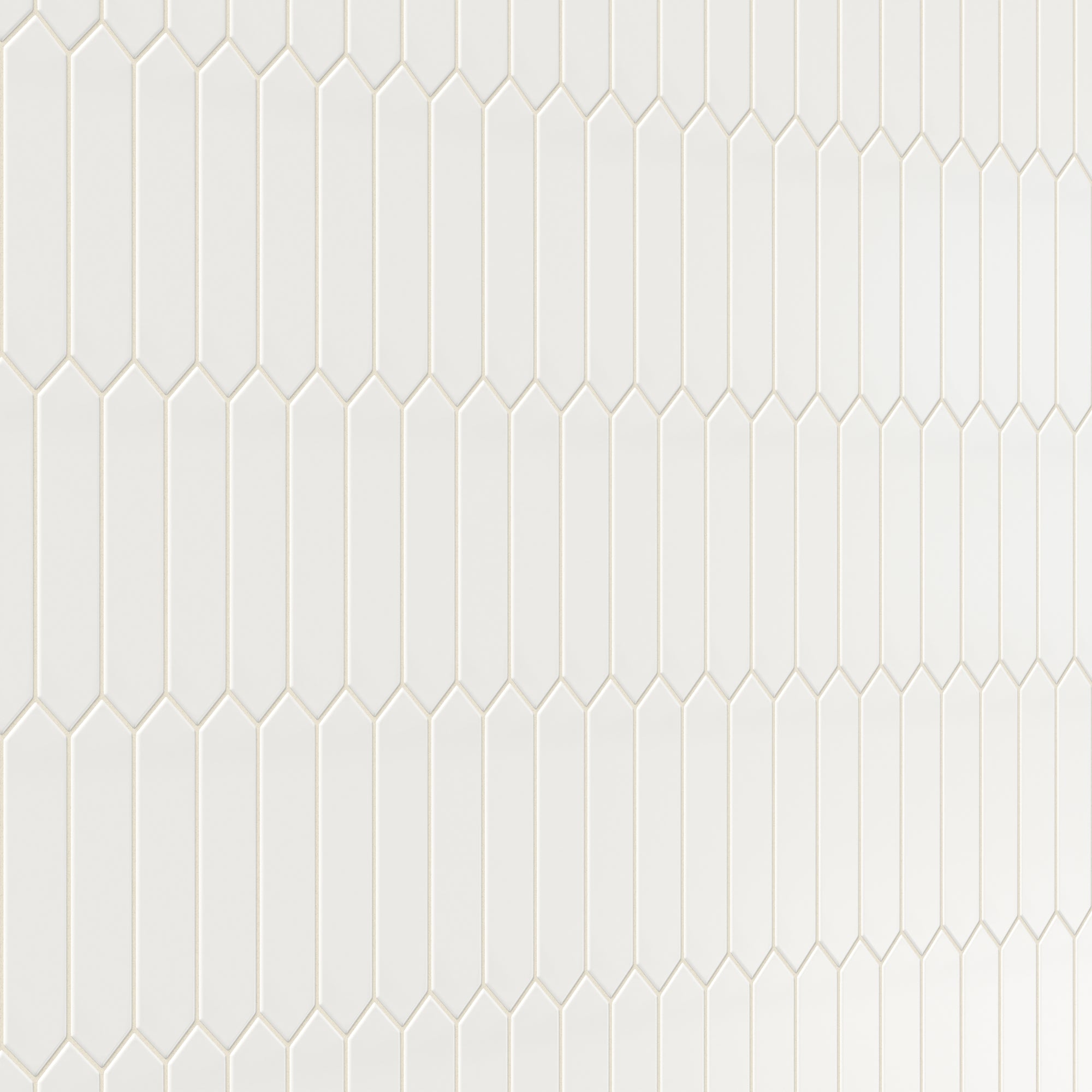 Reagan 2x10 Matte Ceramic Picket Tile in Cloud