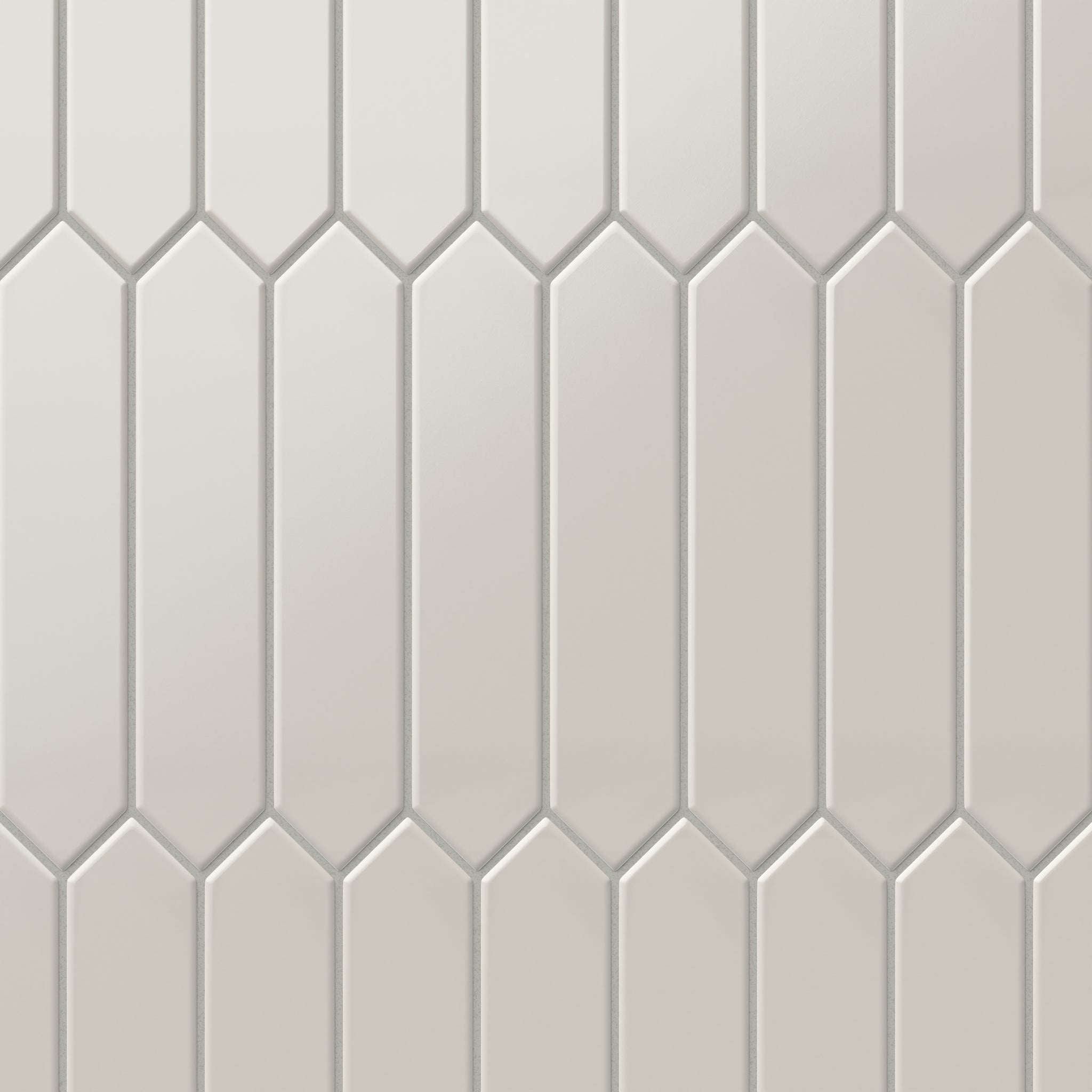 Reagan 2x10 Matte Ceramic Picket Tile in Dove