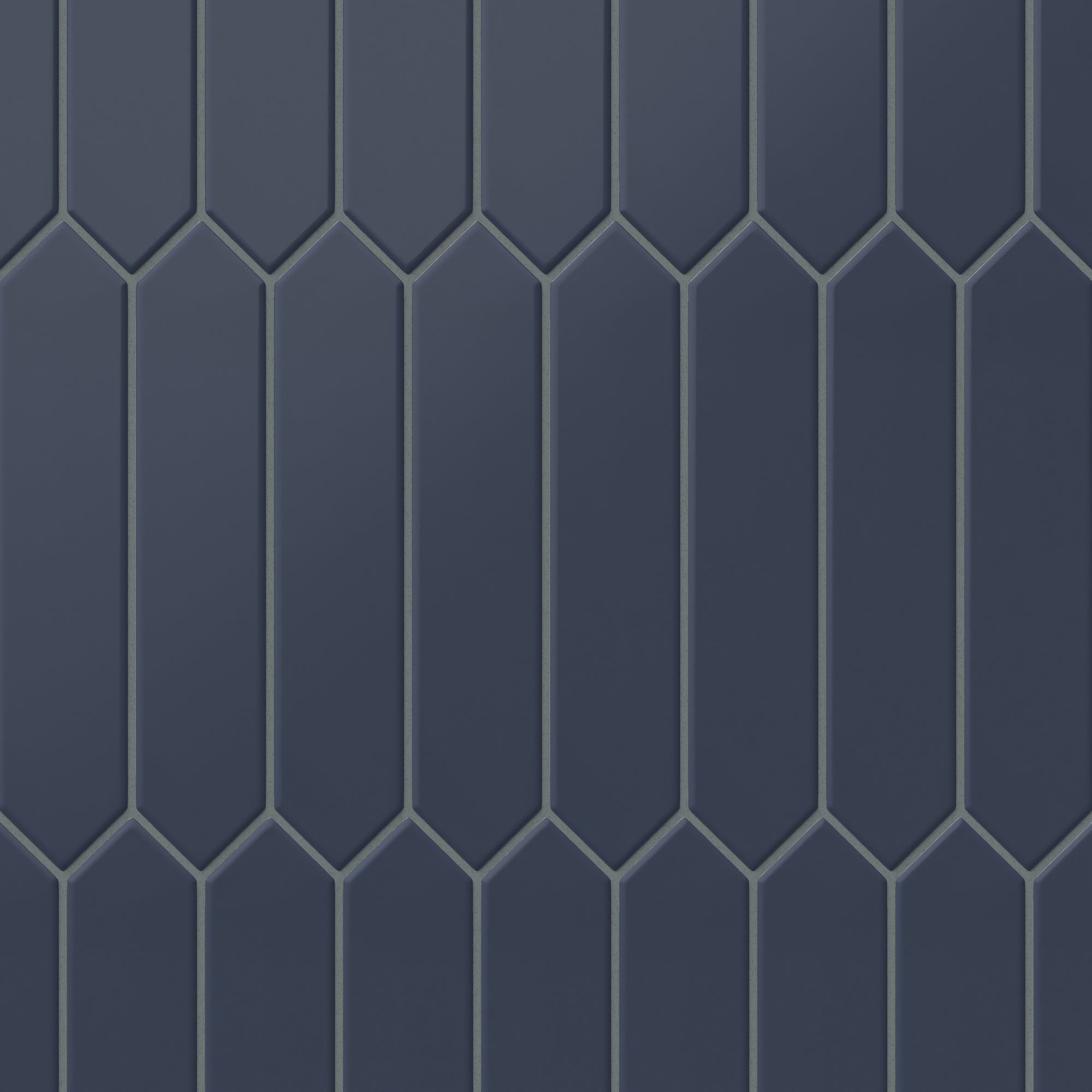 Reagan 2x10 Matte Ceramic Picket Tile in Navy