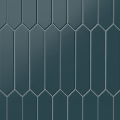 Reagan 2x10 Matte Ceramic Picket Tile in Teal