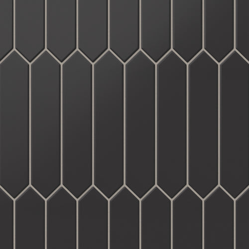 Reagan 2x10 Matte Ceramic Picket Tile in Midnight