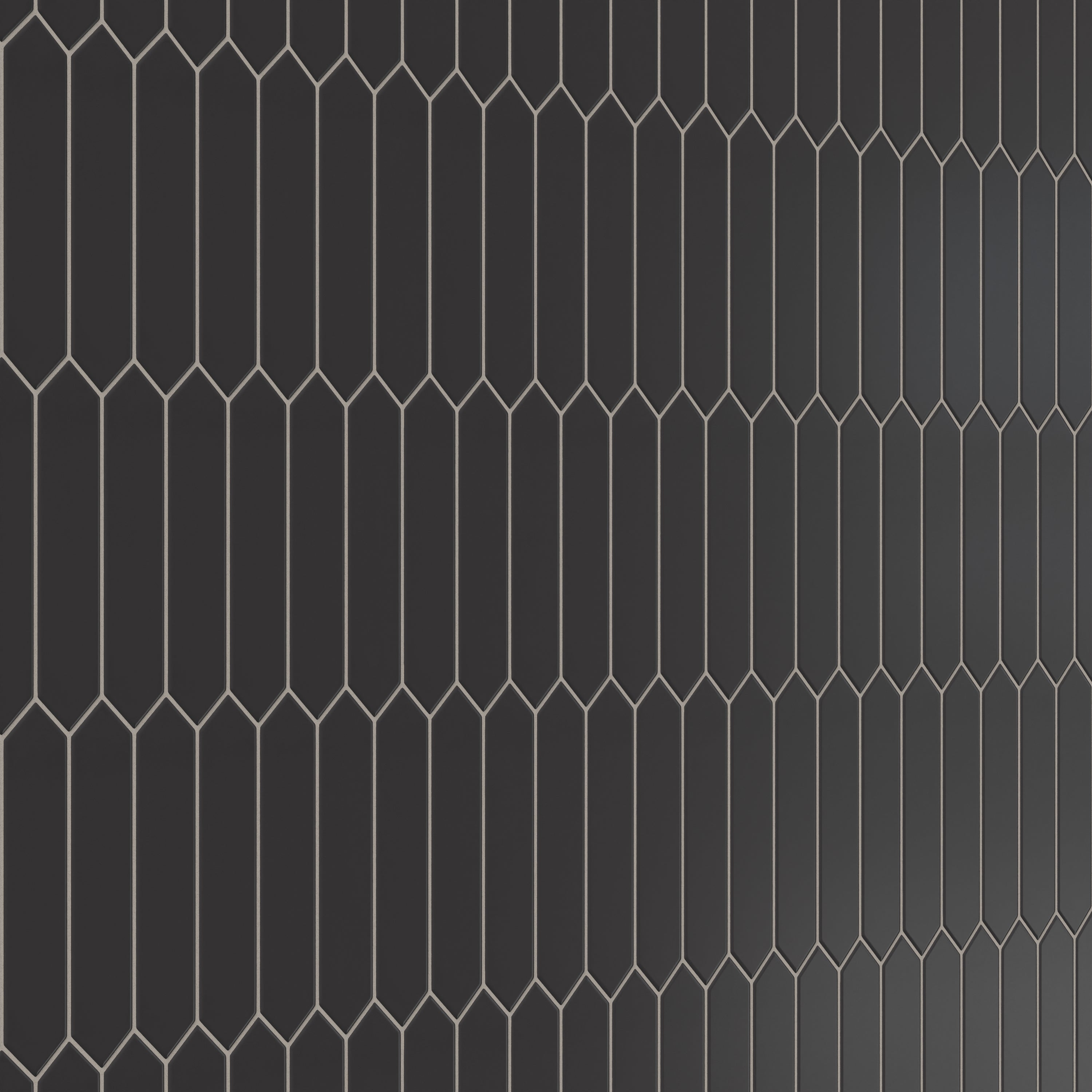 Reagan 2x10 Matte Ceramic Picket Tile in Midnight