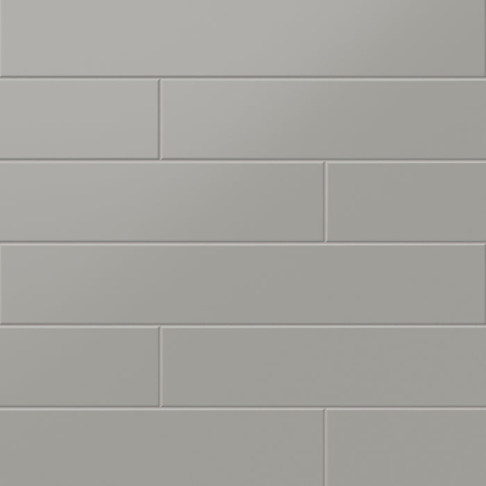 Reagan 4x24 Matte Porcelain Tile in Fog