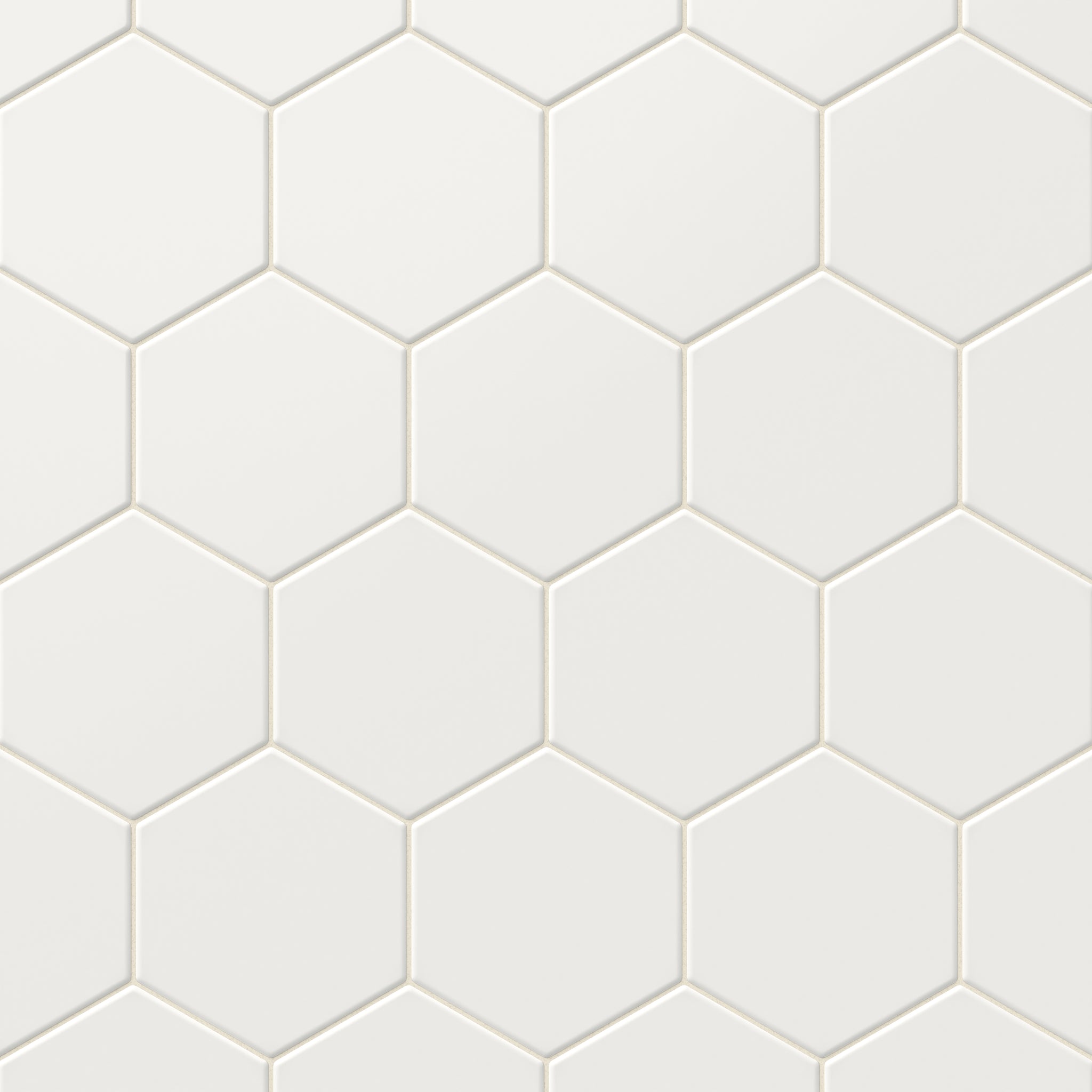 Reagan 5x6 Matte Porcelain Hexagon Tile in Cloud