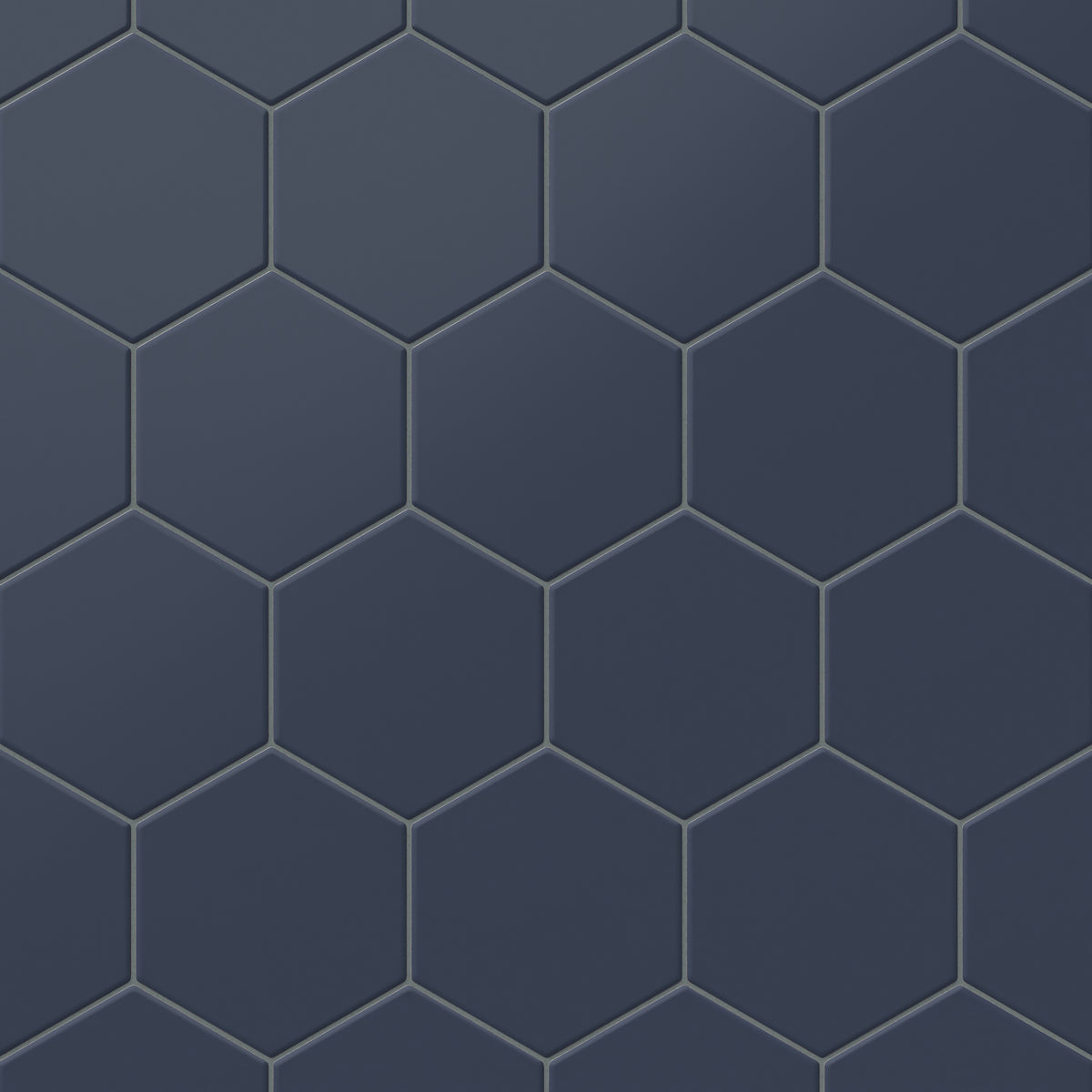 Reagan 5x6 Matte Porcelain Hexagon Tile in Navy