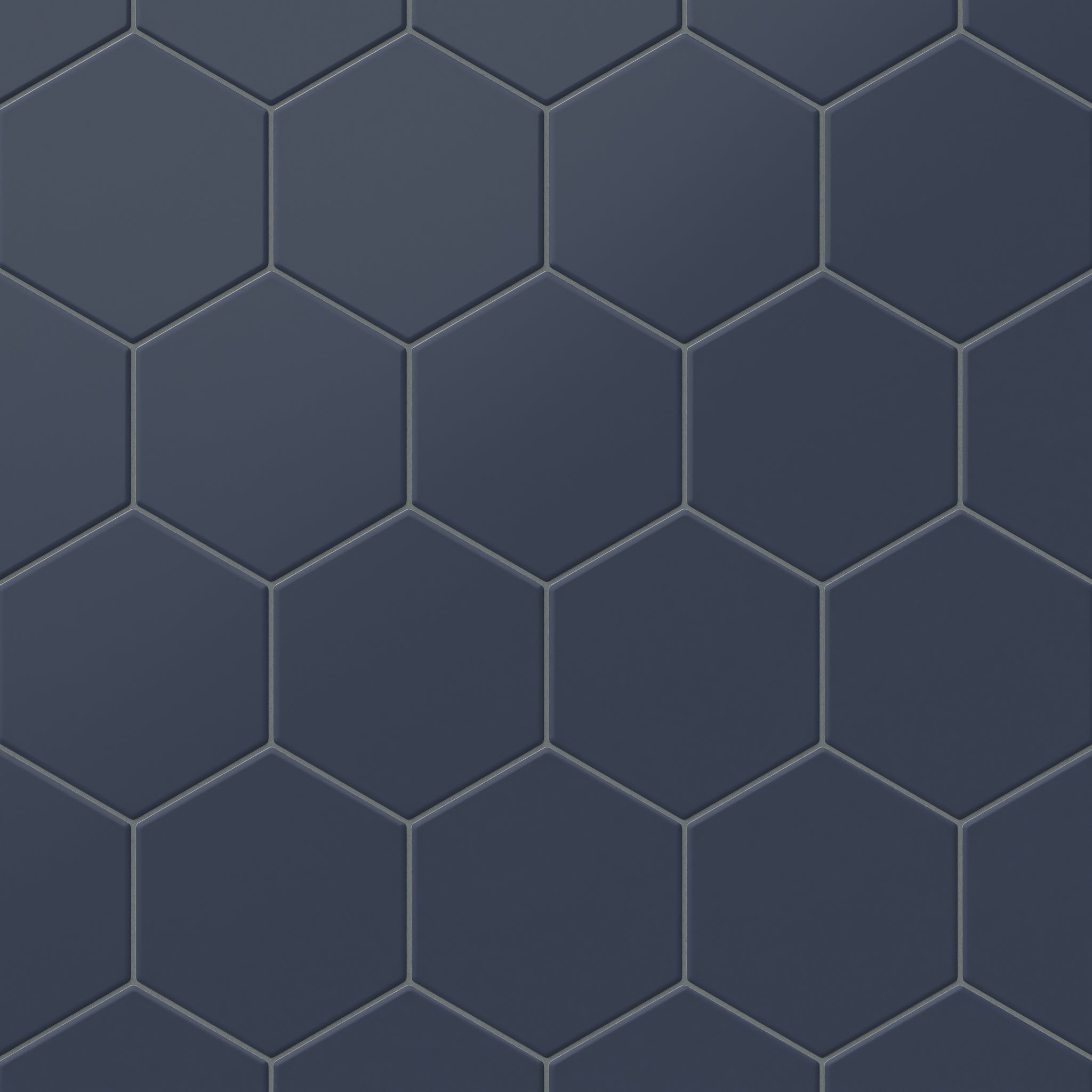 Reagan 5x6 Matte Porcelain Hexagon Tile in Navy