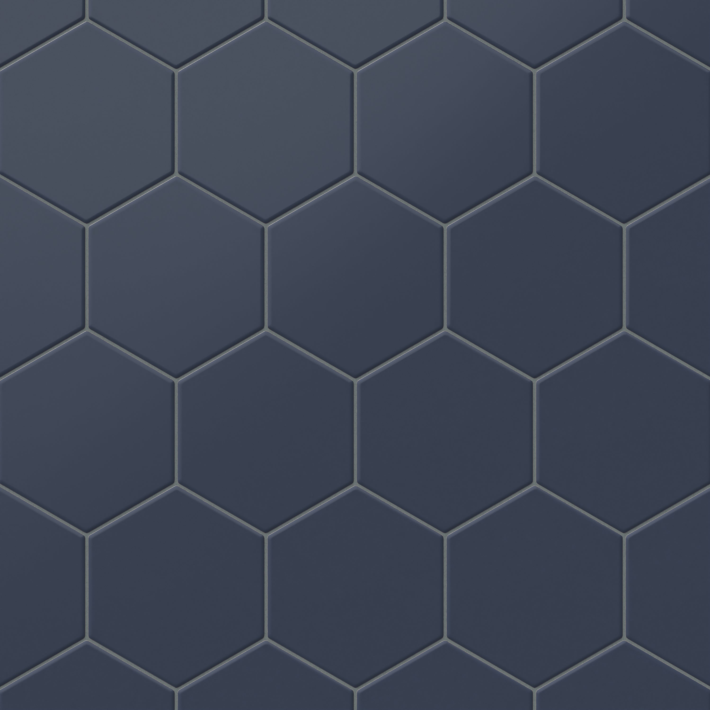 Reagan 5x6 Matte Porcelain Hexagon Tile in Navy