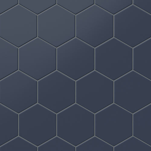 Reagan 5x6 Matte Porcelain Hexagon Tile in Navy