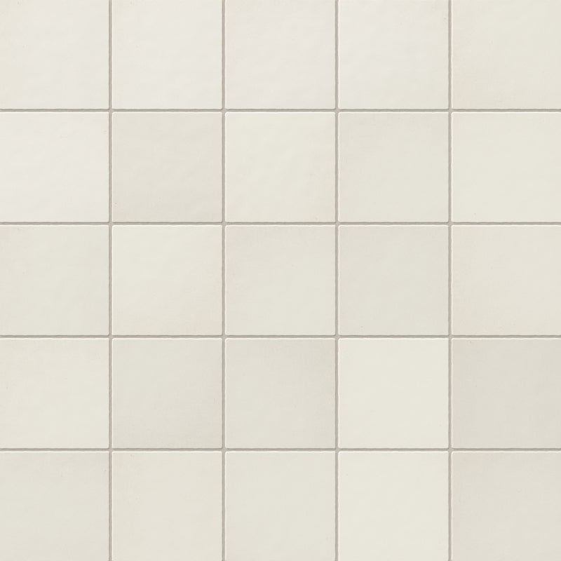 Ellie 5x5 Matte Ceramic Tile in Eggshell