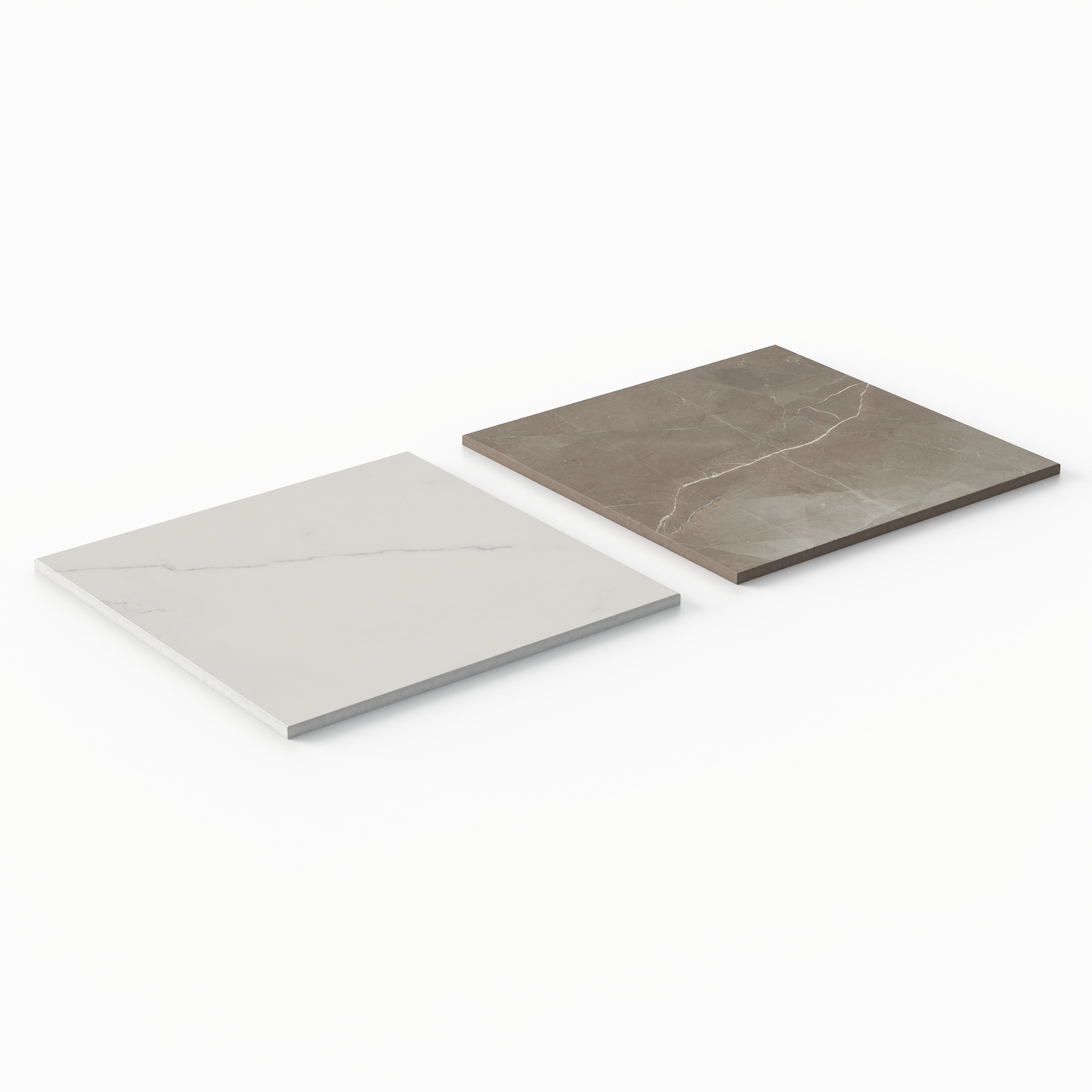 Leona 12x12 Checkerboard Matte Porcelain Tile in Calacatta and Amani B