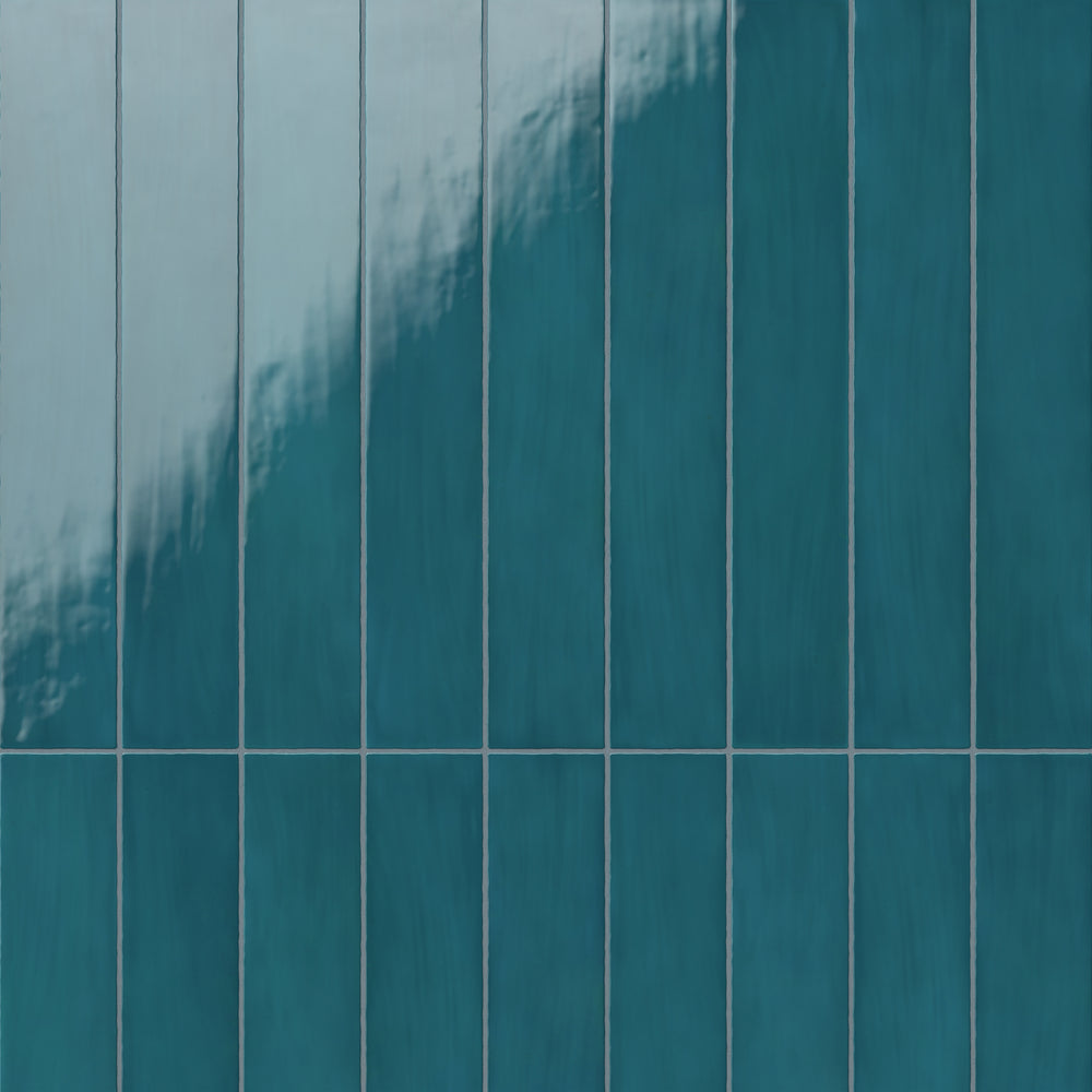 Maisie 2.5x16 Glossy Ceramic Tile in Peacock