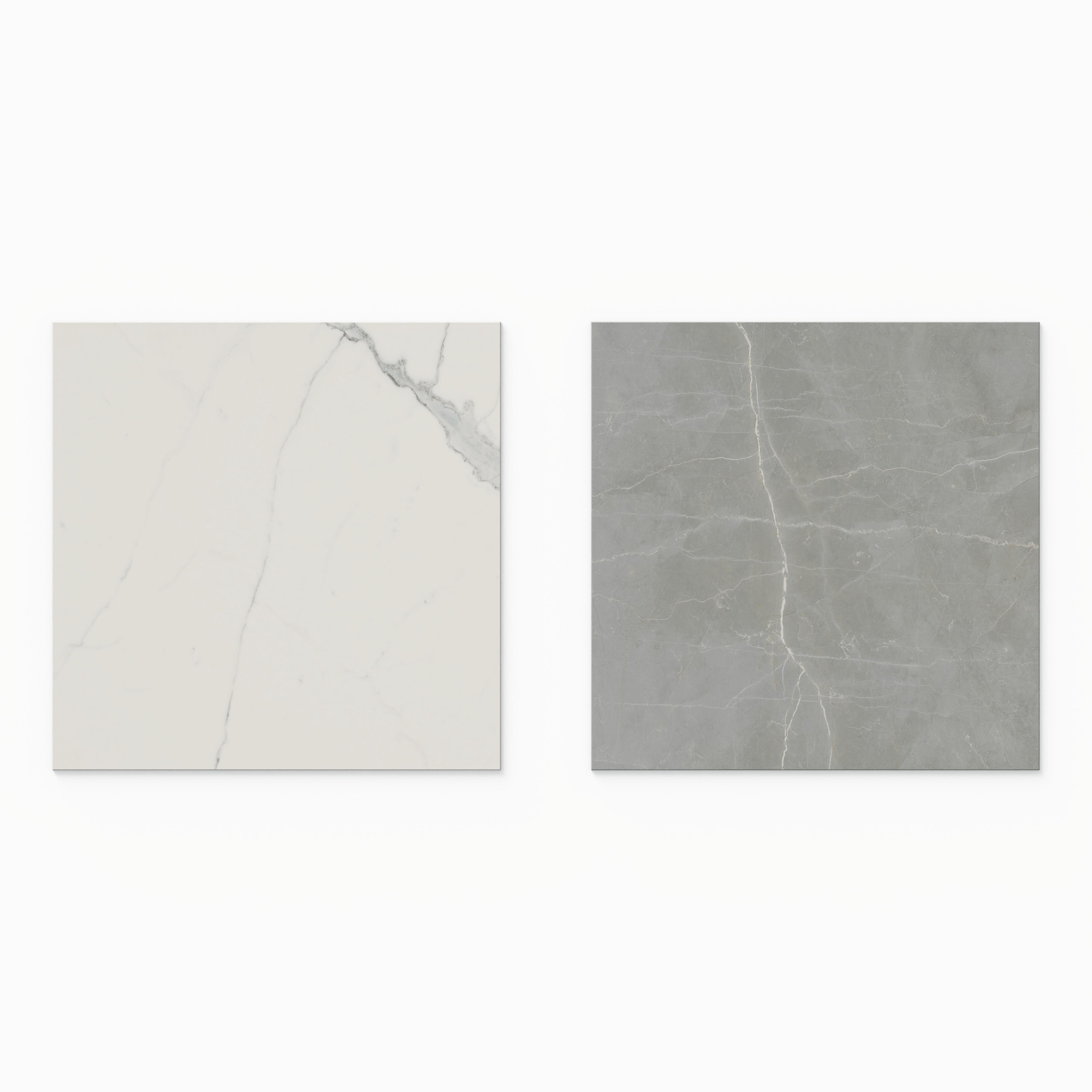 Leona 24x24 Checkerboard Matte Porcelain Tile in Calacatta and Amani G